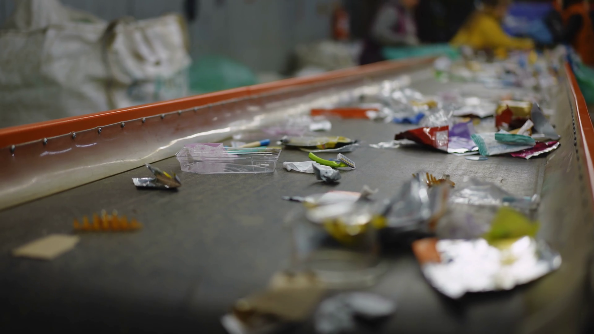 Close-up Trash On Production Line Moving Stock Footage SBV-348415657 ...