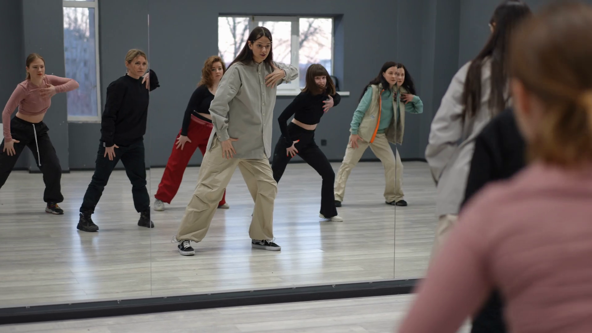 Girls Dancing Group Exercise Five Dancers Stock Footage SBV-348716043 - Storyblocks