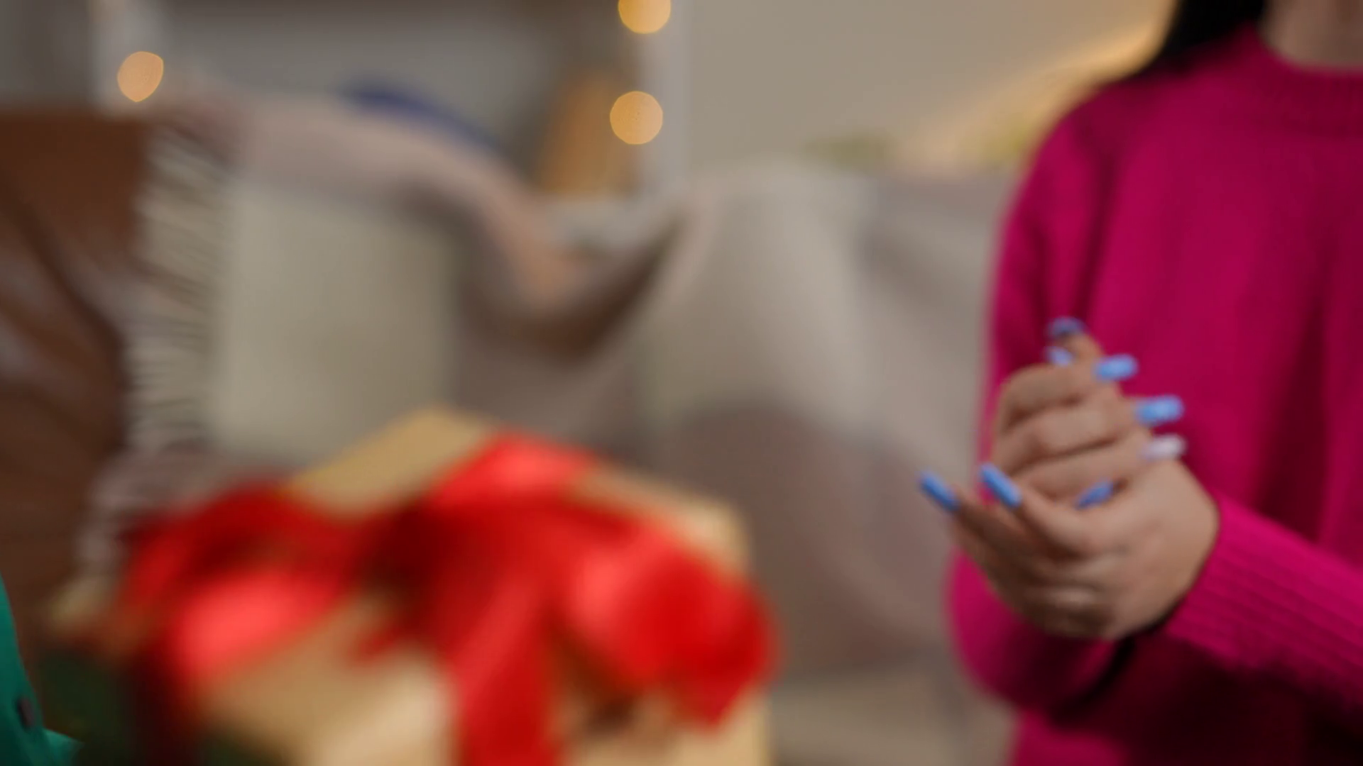 Female Hands Passing Gift Box Indoors Stock Footage SBV-348378799 ...