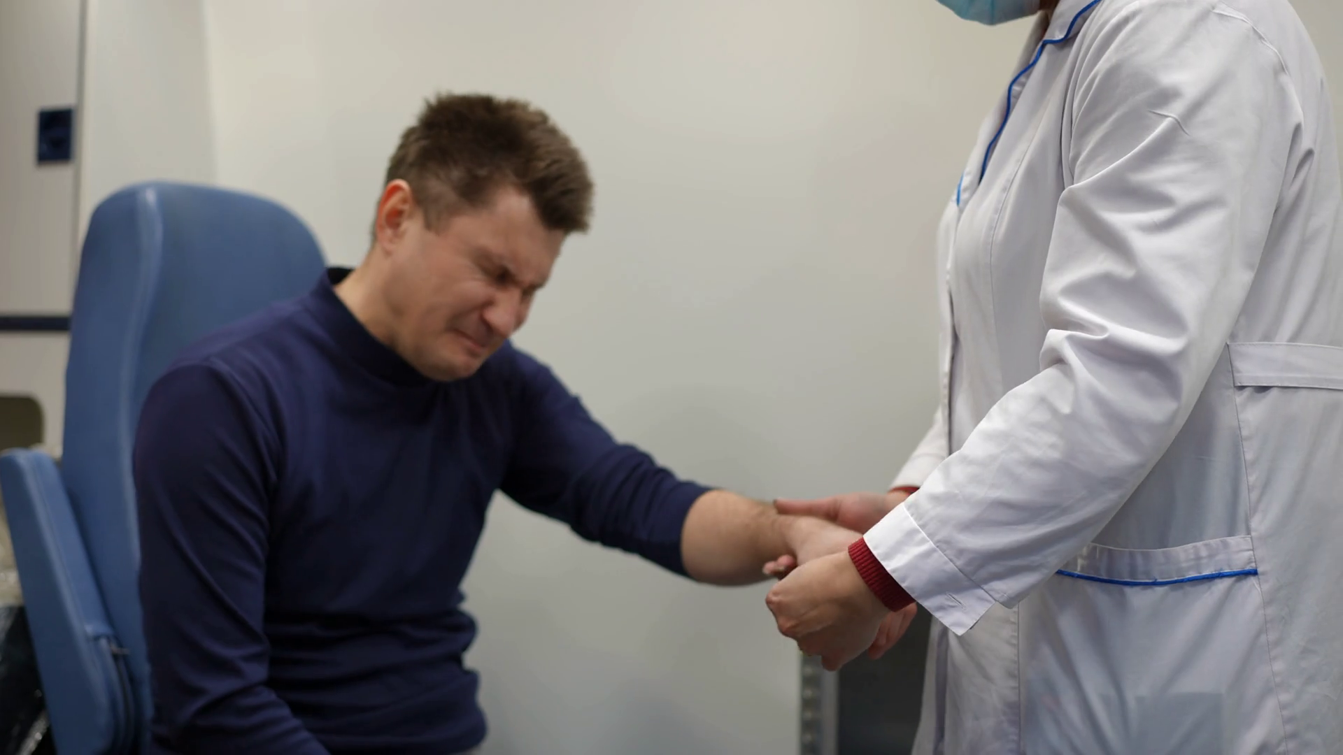 At Initial Examination Doctor Patient Stock Footage SBV-348614160 ...