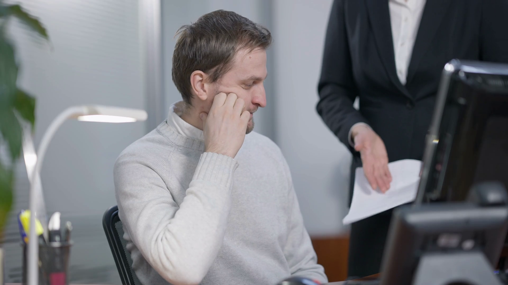 Incompetent Male Employee Scolded Stock Footage SBV-346482552 - Storyblocks