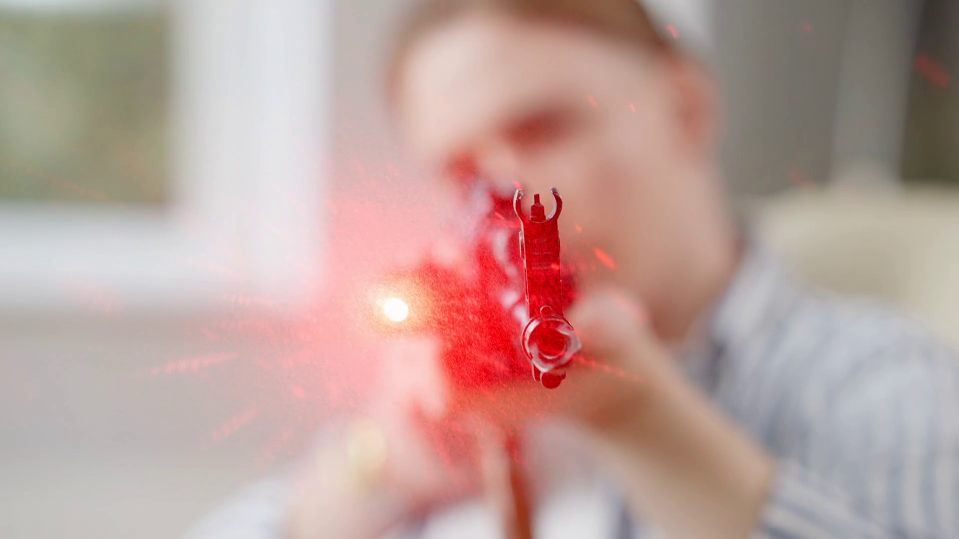 Red Laser Sight Shining At Camera With Stock Footage SBV-346454123 ...