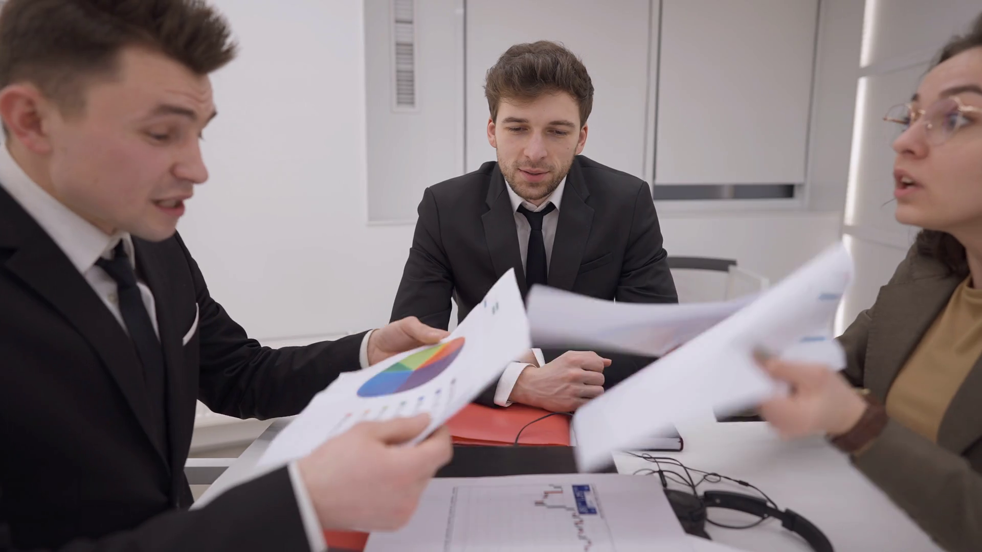 Stressed Handsome Young Man Sitting At Stock Footage SBV-346657117 ...