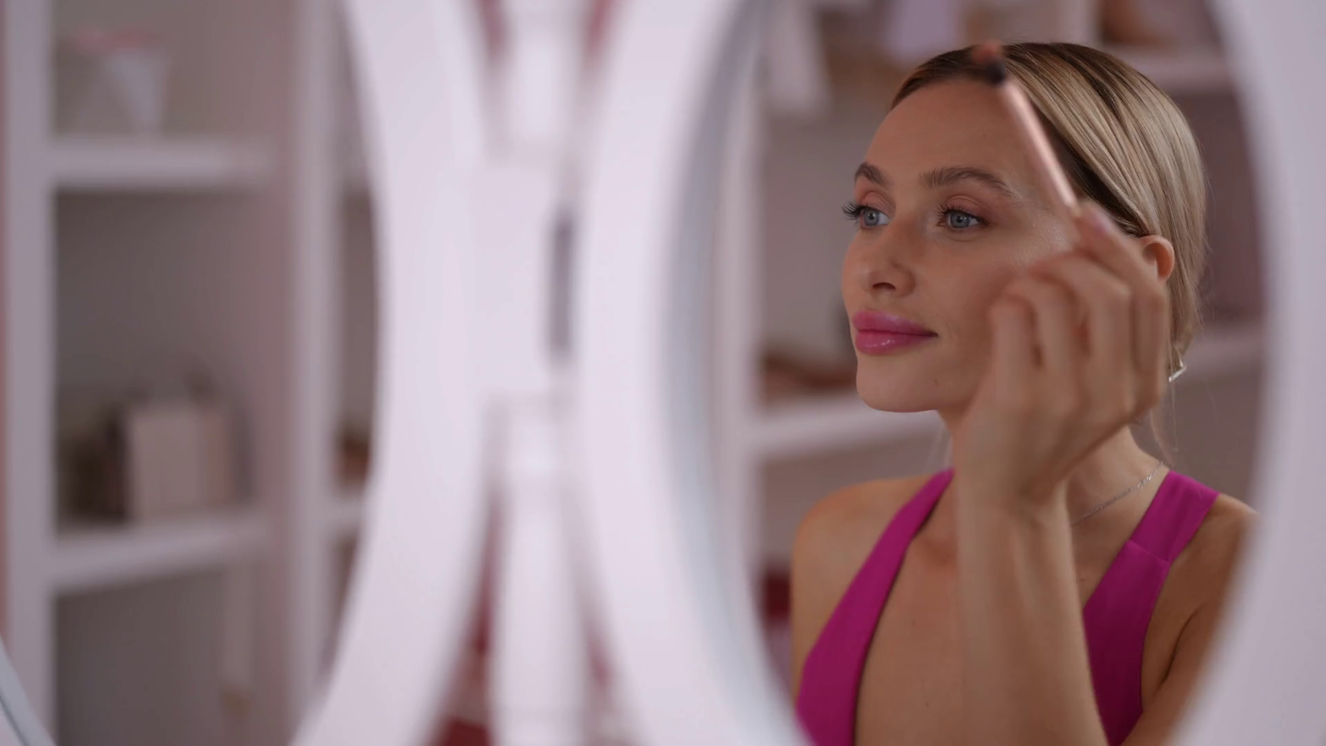 Reflection Portrait Of Self Confident Barbie Stock Footage SBV ...