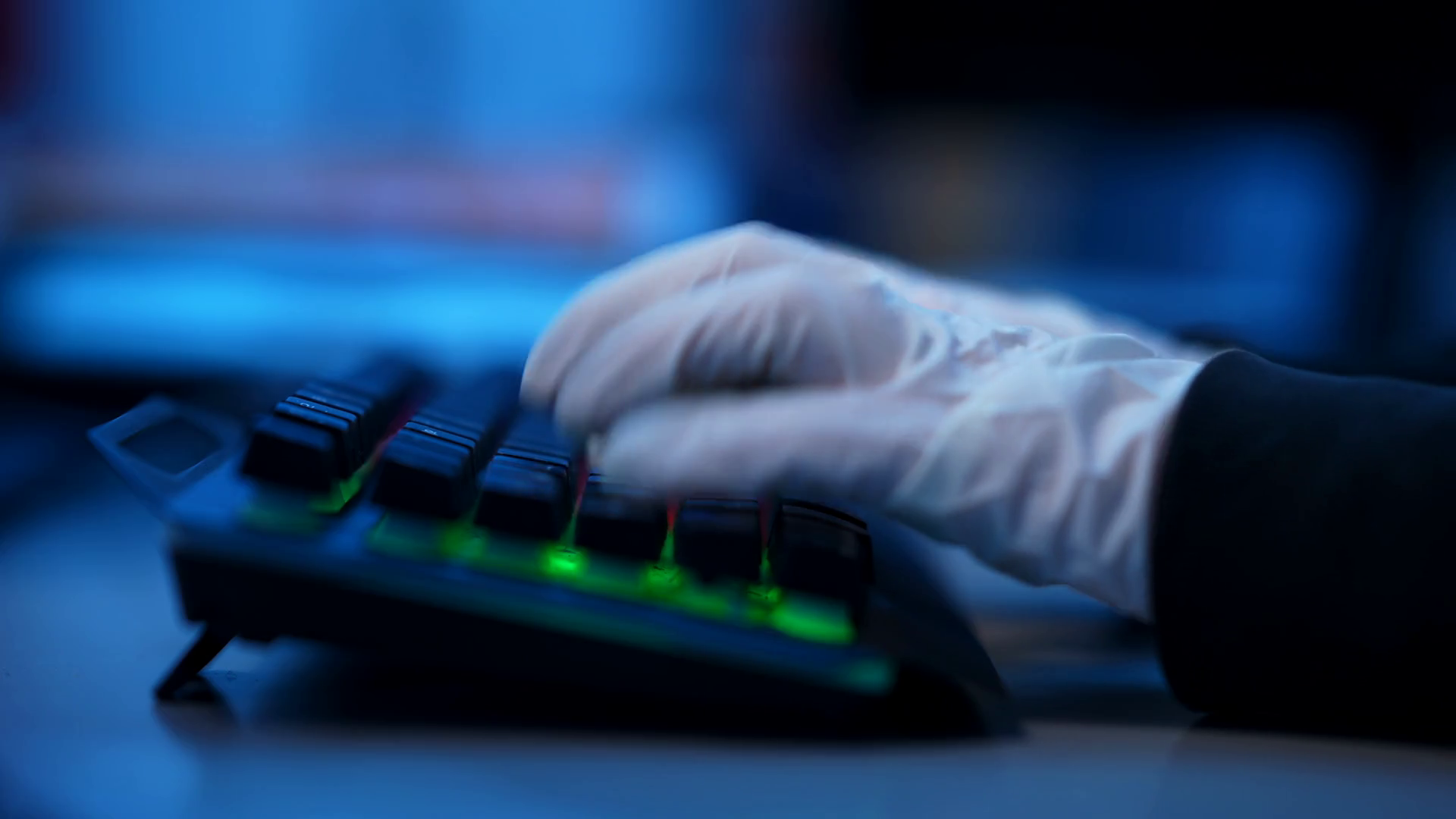 Close-up Side View Of Hands In White Gloves Stock Footage SBV-346403134 ...
