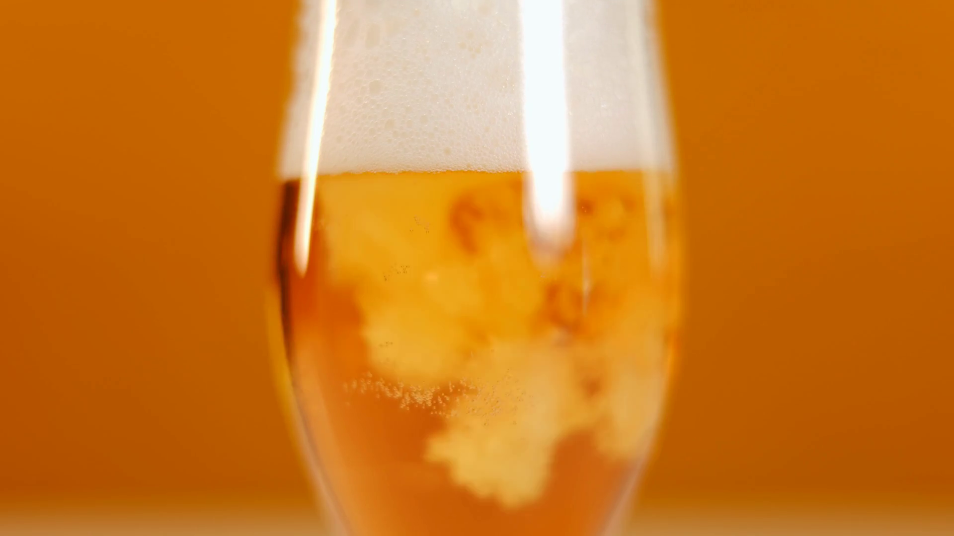 Close-up Beer Foam Spilling On Glass At Stock Footage SBV-347741387 ...
