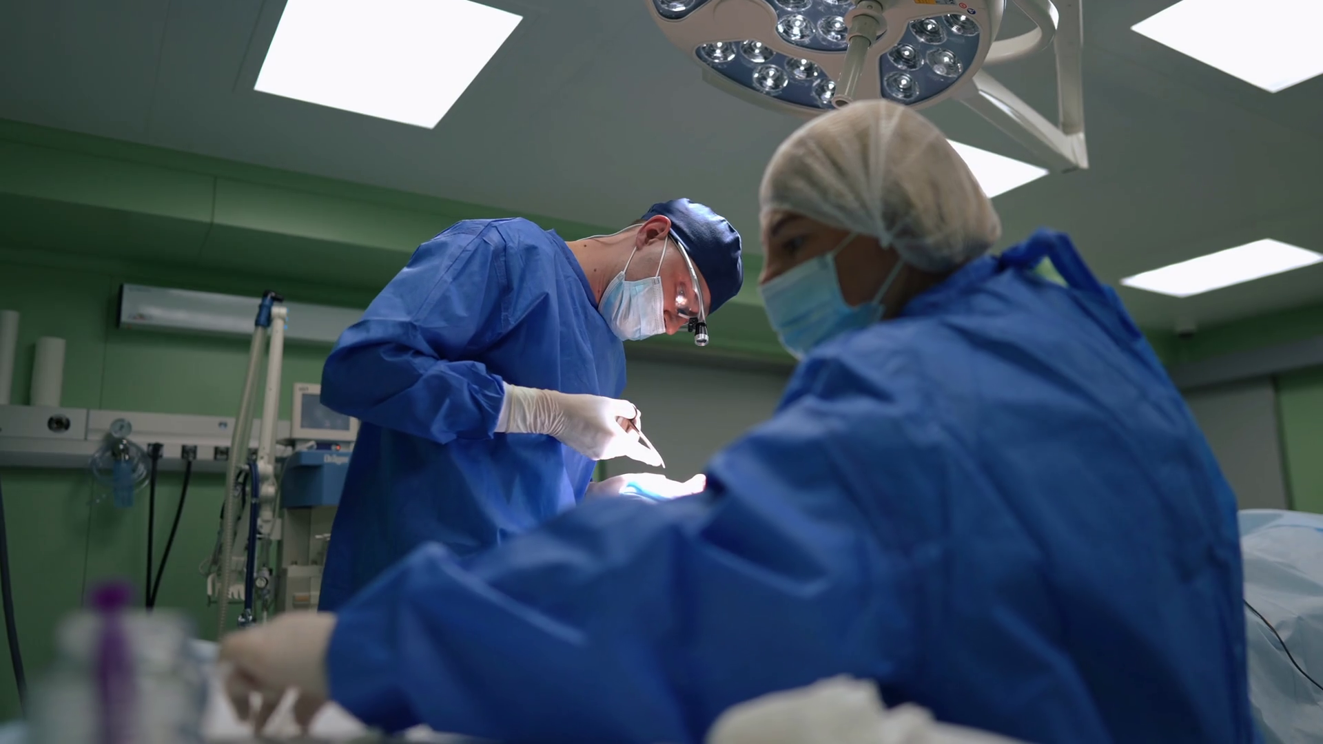 Concentrated Doctor Cutting Stitches With Stock Footage SBV-346852983 ...