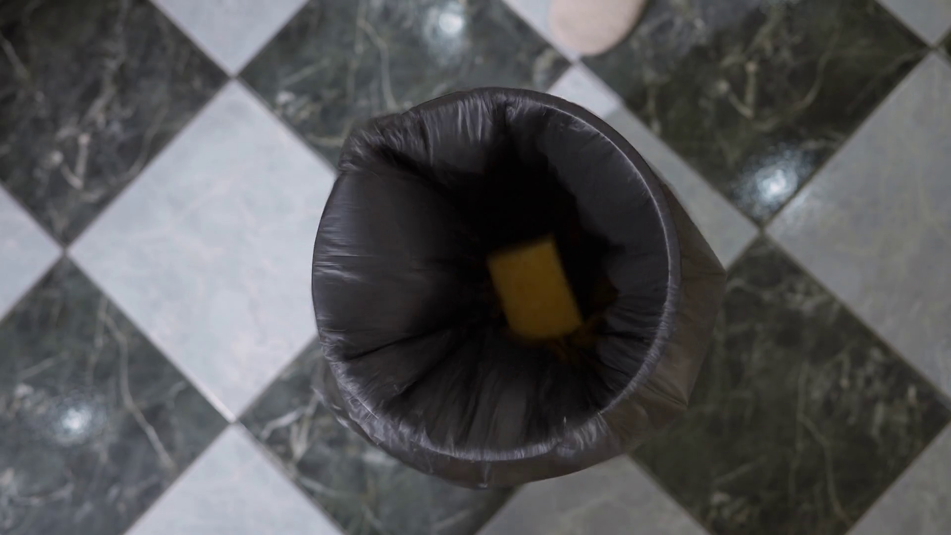 Closeup Yellow Sponge Gloves Falling Inside Stock Footage SBV-348424852 ...
