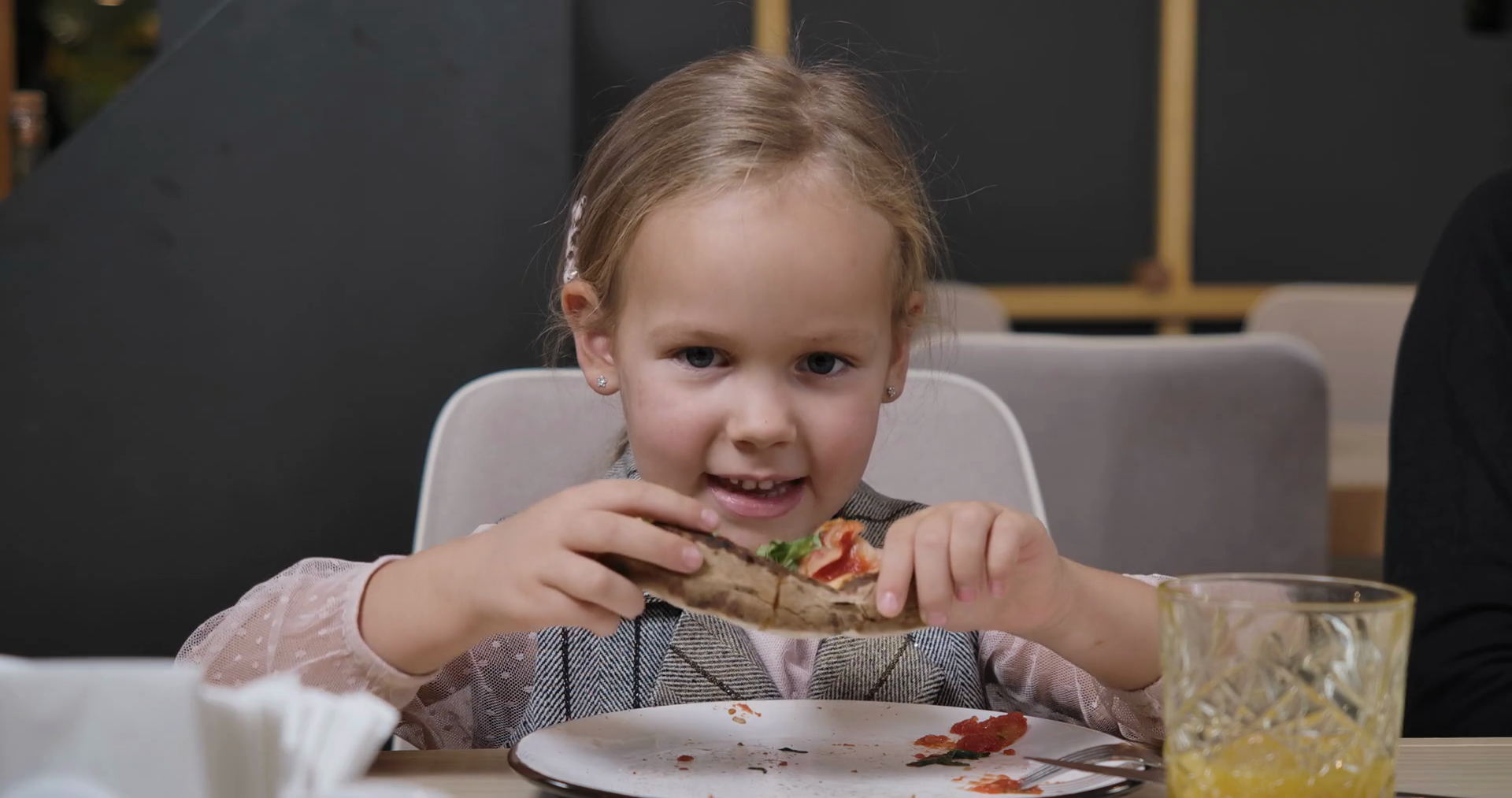 Close-up Of Charming Little Girl Biting Stock Footage SBV-339006370 ...