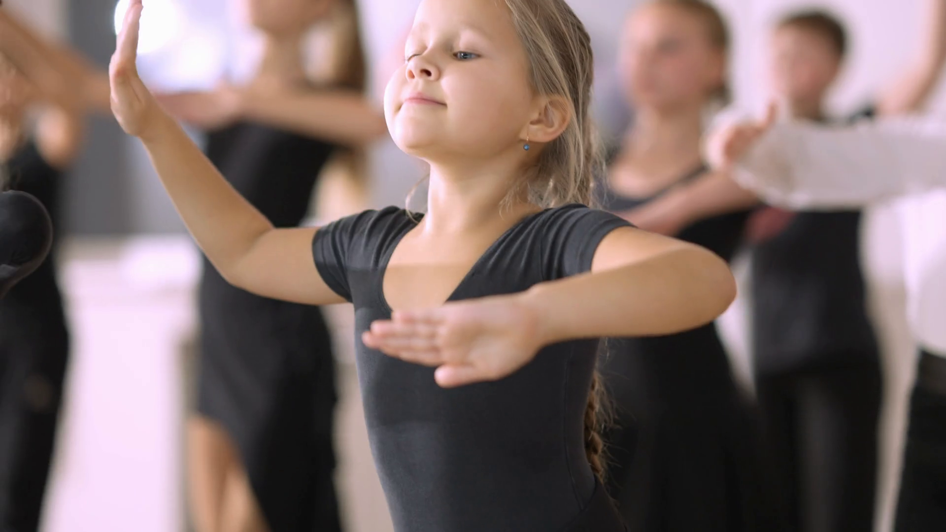 Pretty Serious Little Girl Taking Steps In Stock Footage SBV-346423747 ...