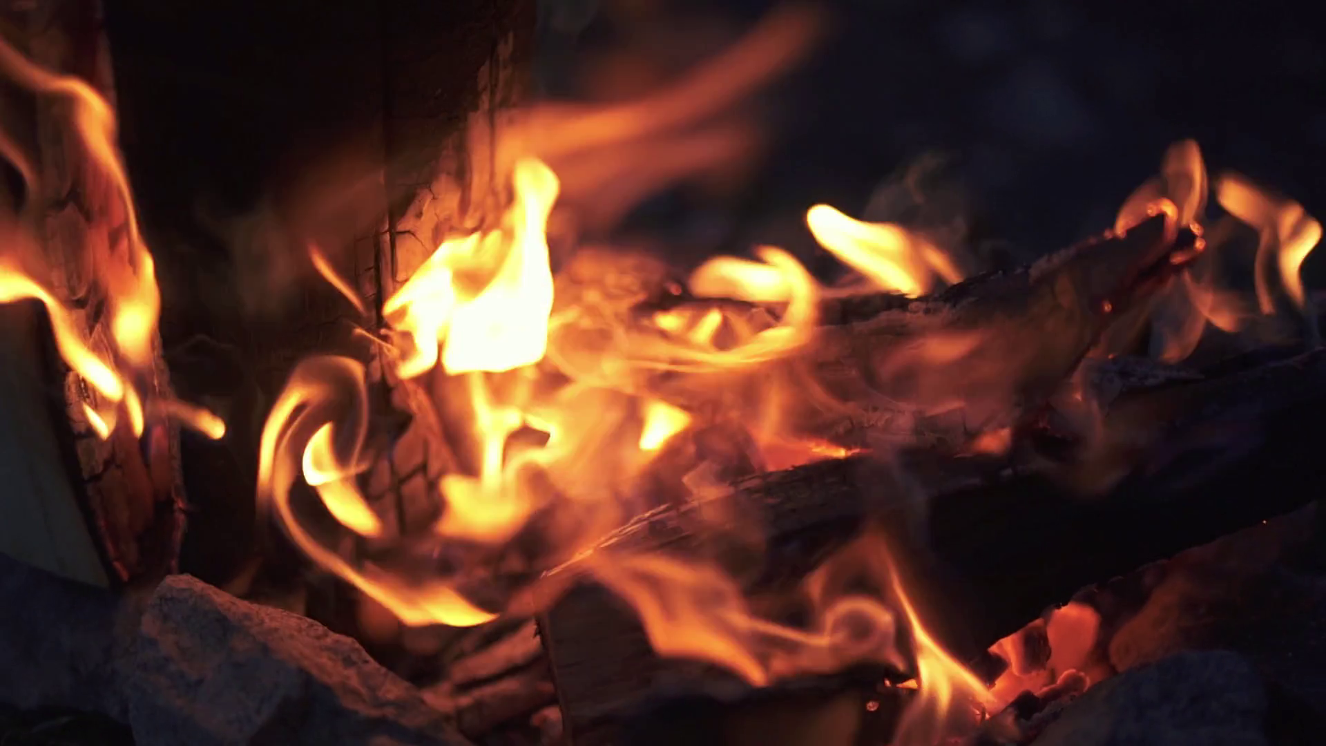 Amazing Bonfire Close Up Beautifully Burning Stock Footage SBV ...