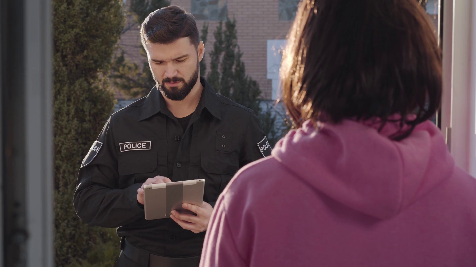 Police Officer Questioning Investigating Stock Footage SBV-337986888 ...