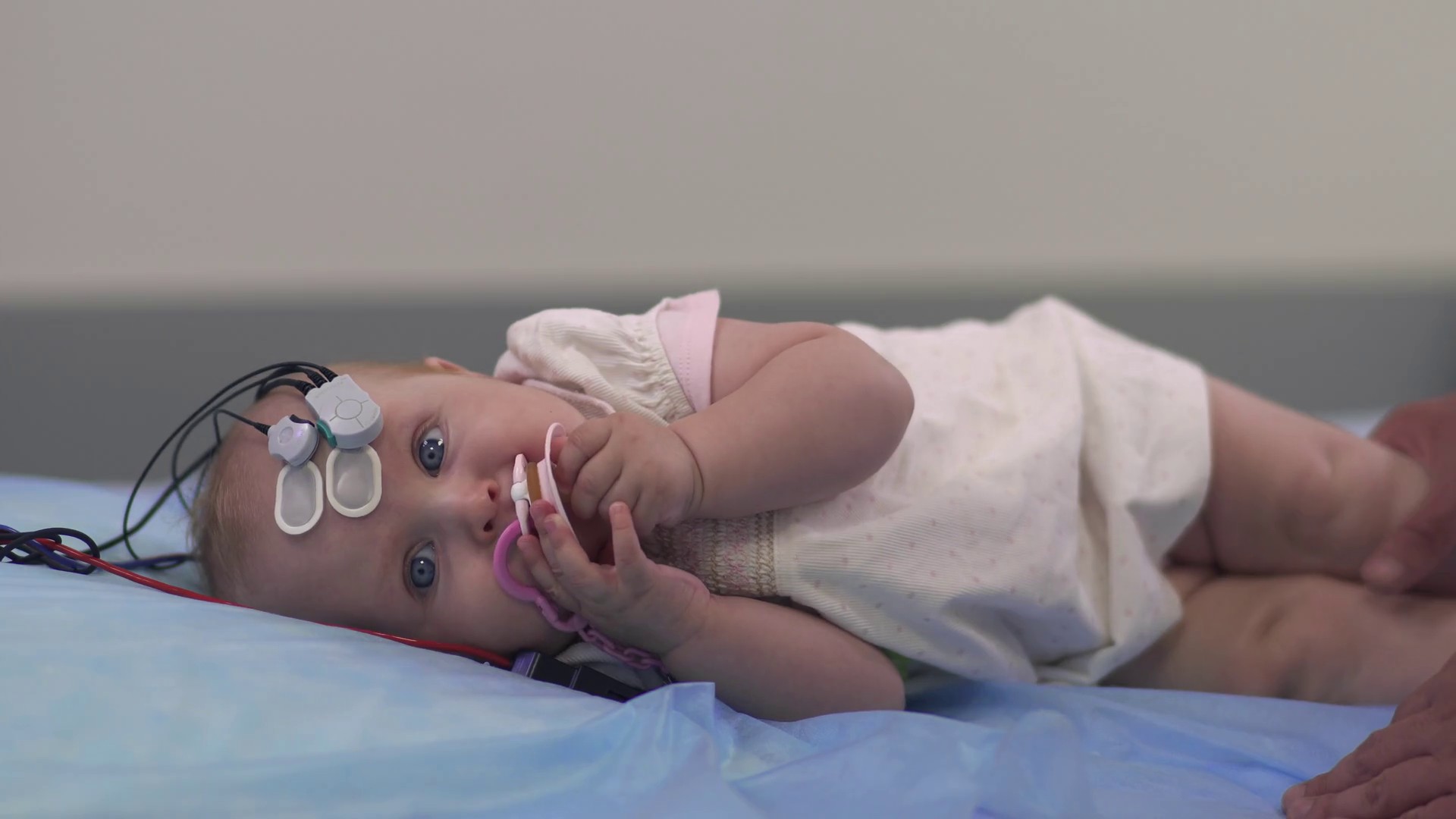 Adorable Infant With Medical Sensors On Stock Footage SBV-326178880 ...