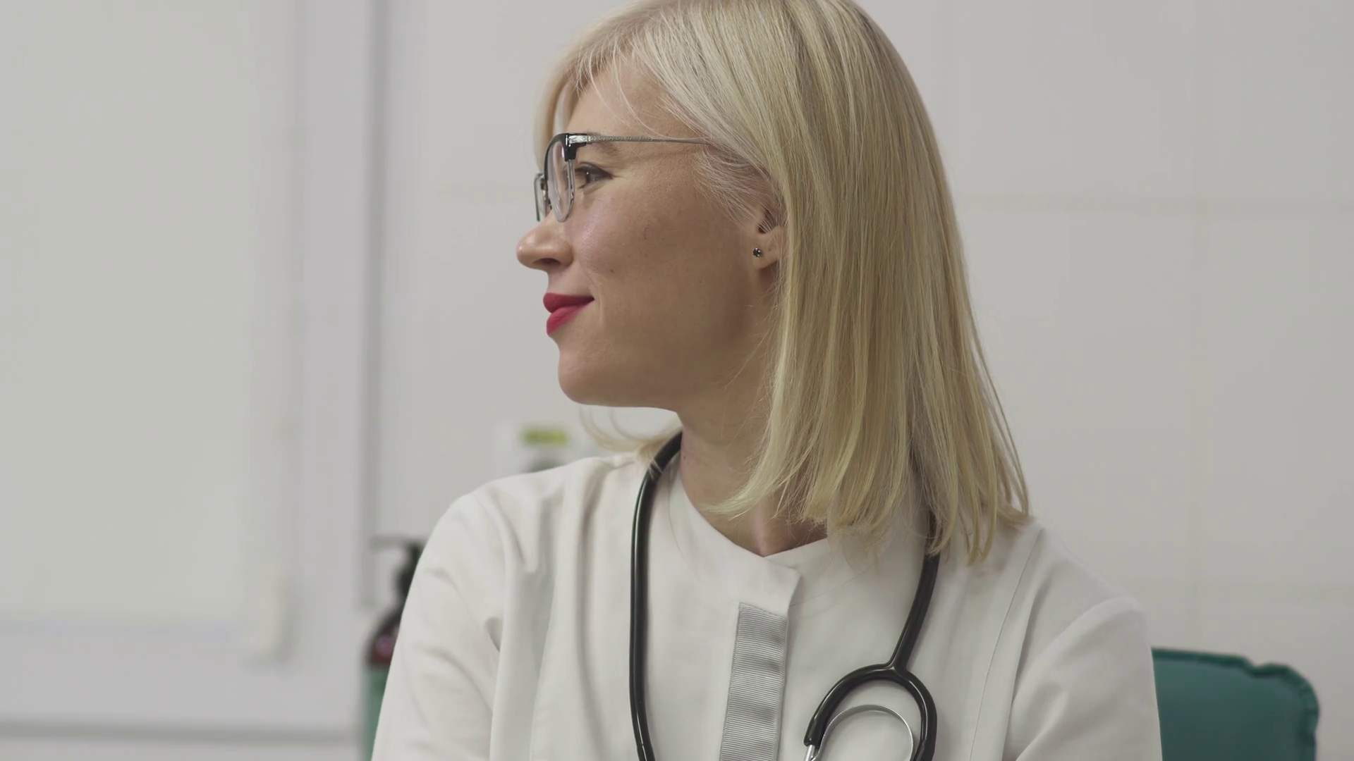 Beautiful Dermatologist Girl Gives Interview Stock Footage SBV ...