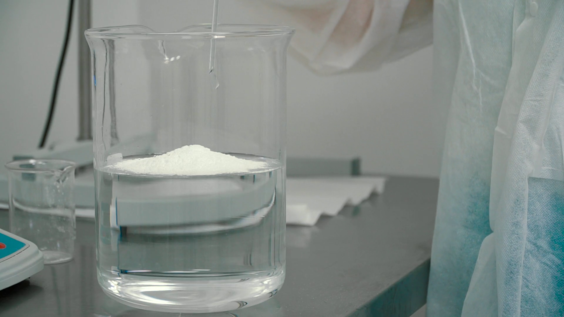 Chemist Mixing Powder Liqiuid With Glass Stock Footage SBV-324390654 ...