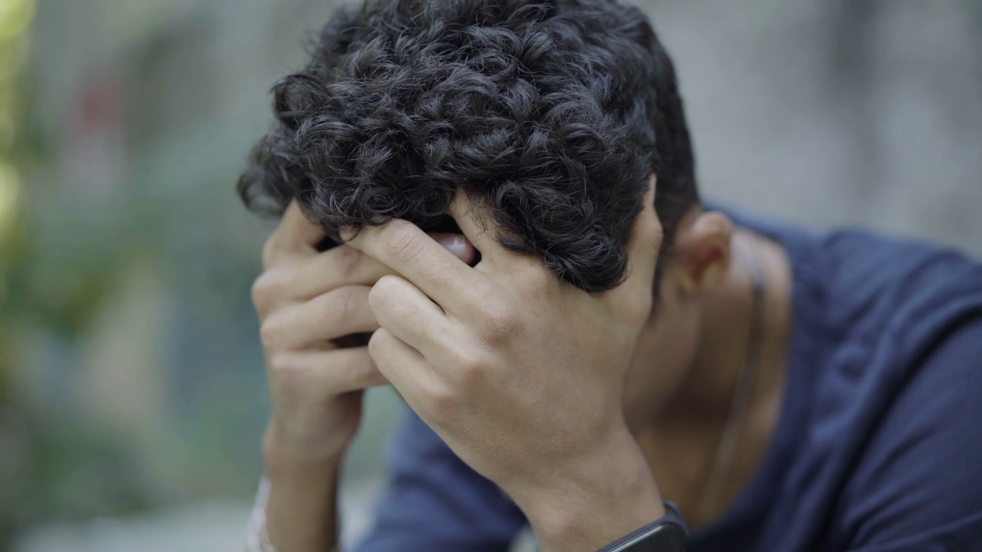 Portrait Of Distressed Man In Challenging Stock Footage SBV-338827613 ...