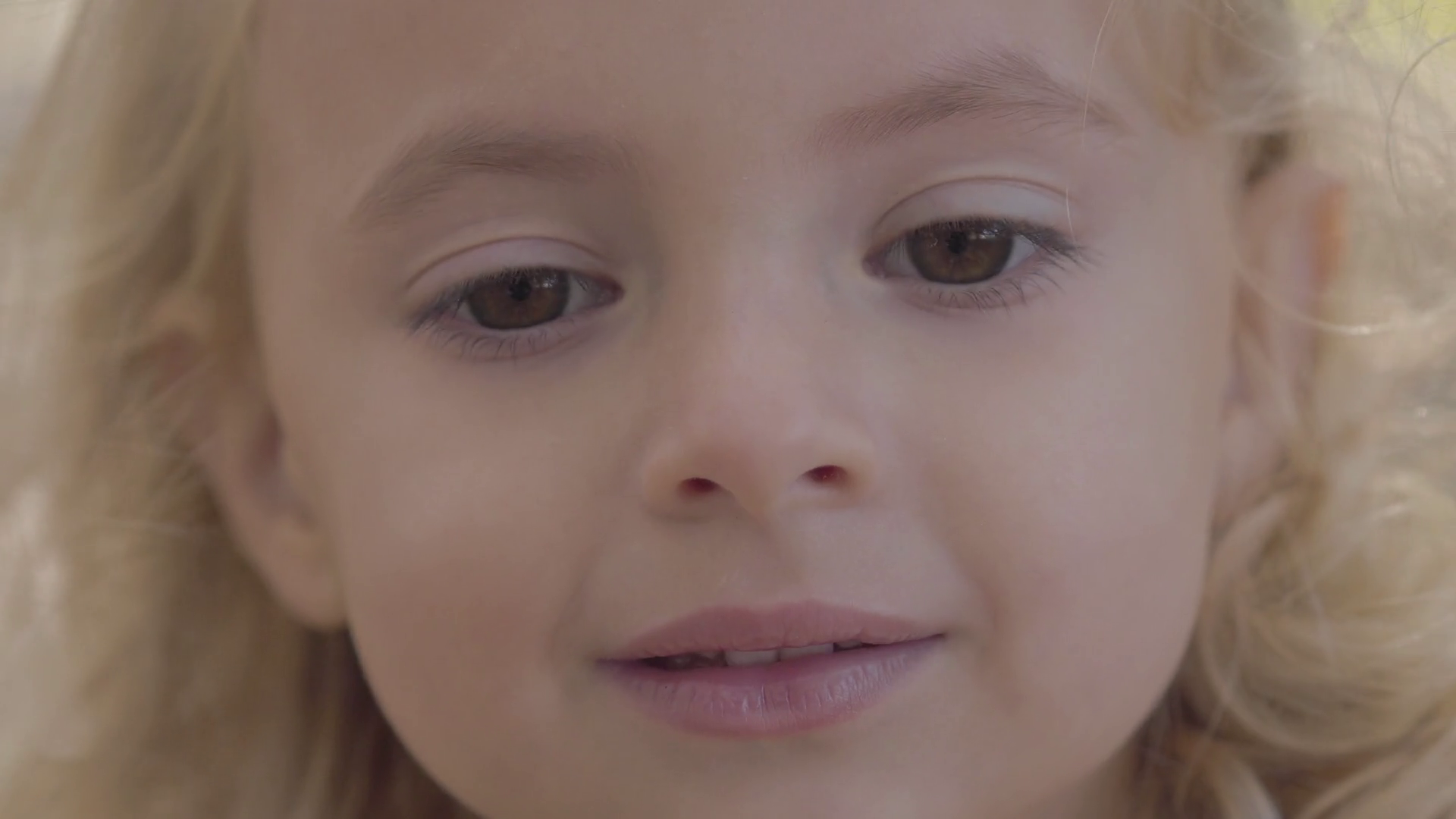 Close-up Portrait Of Charming Child Enjoying Stock Footage SBV ...