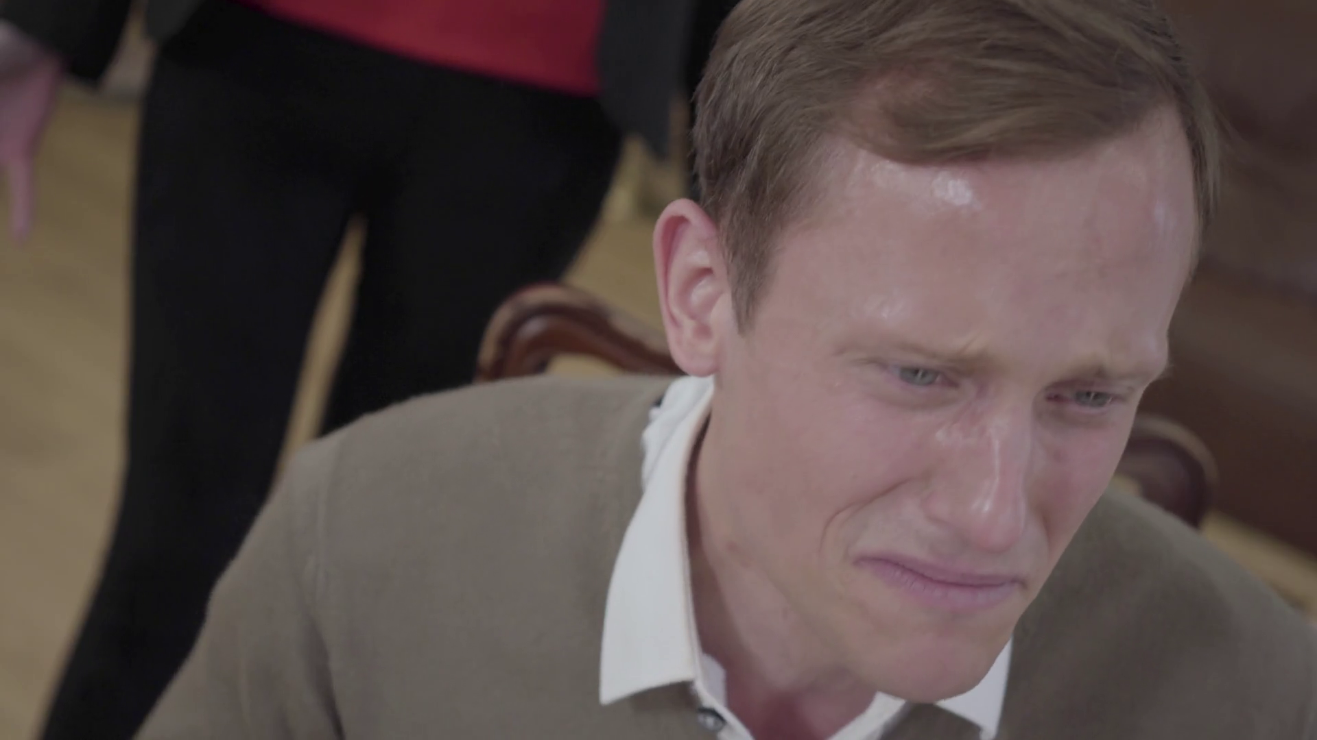 Emotional Man Crying In Foreground Stock Footage SBV-335488065 ...