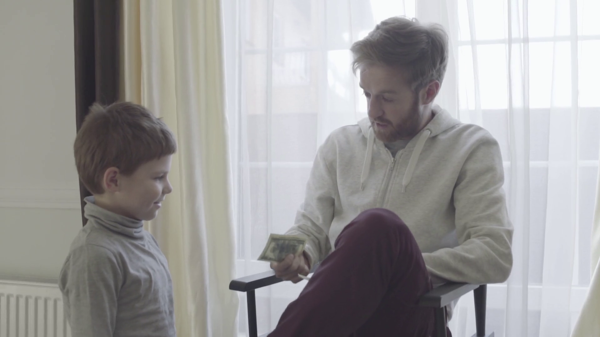 Father Supports Child: Teaching Financial Stock Footage SBV-330313762 ...