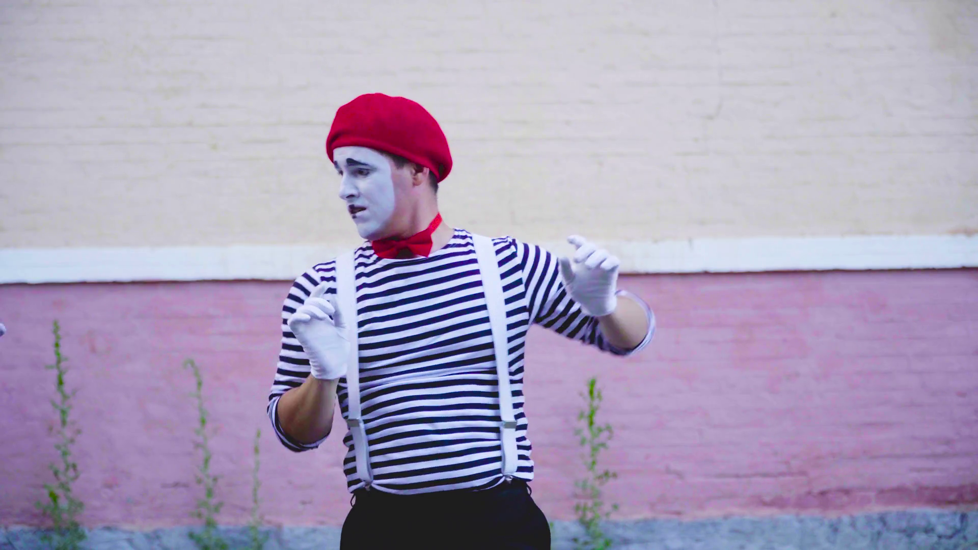 Funny Comic Mimes Show Performance On Street Stock Footage SBV ...