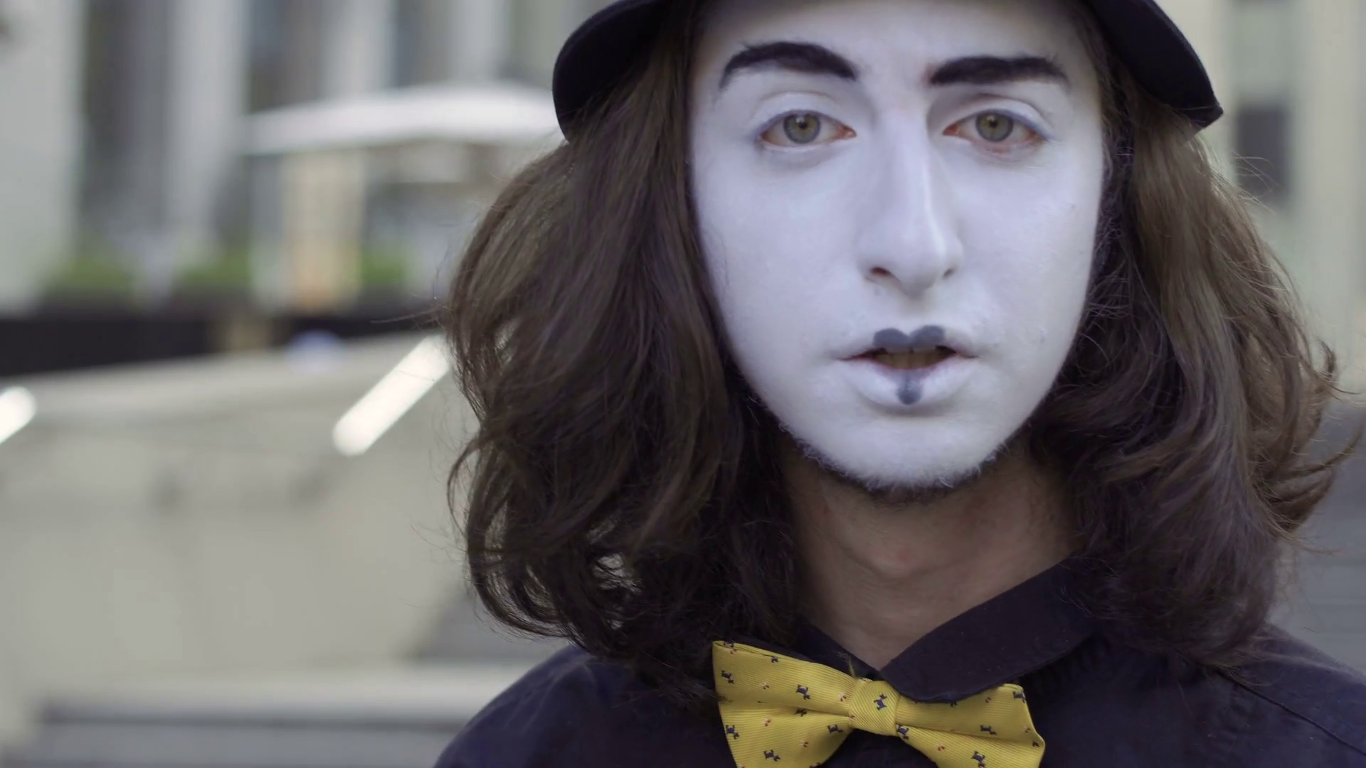 Funny Mime Touching Beard Stock Footage SBV-324240175 - Storyblocks