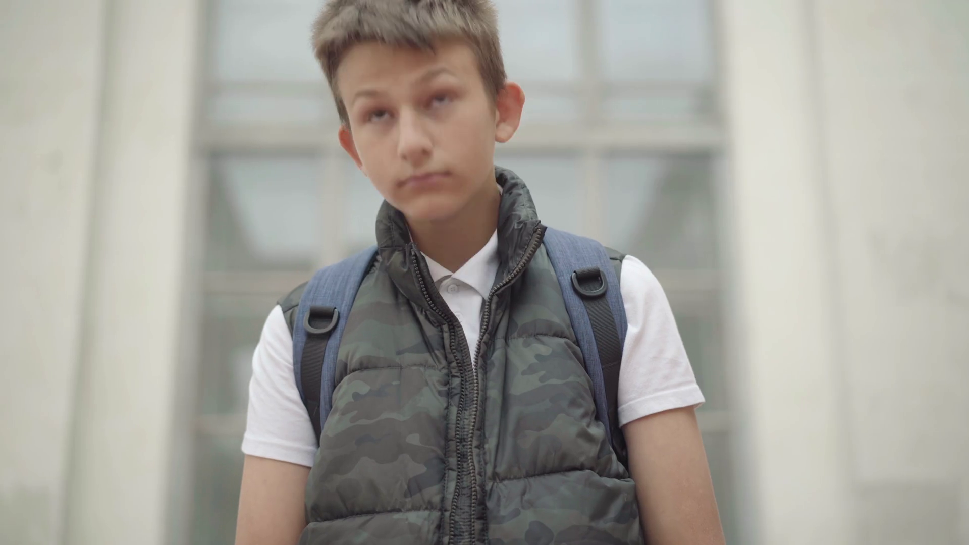 Portrait Of Upset Caucasian Schoolboy Stock Footage SBV-338780619 ...