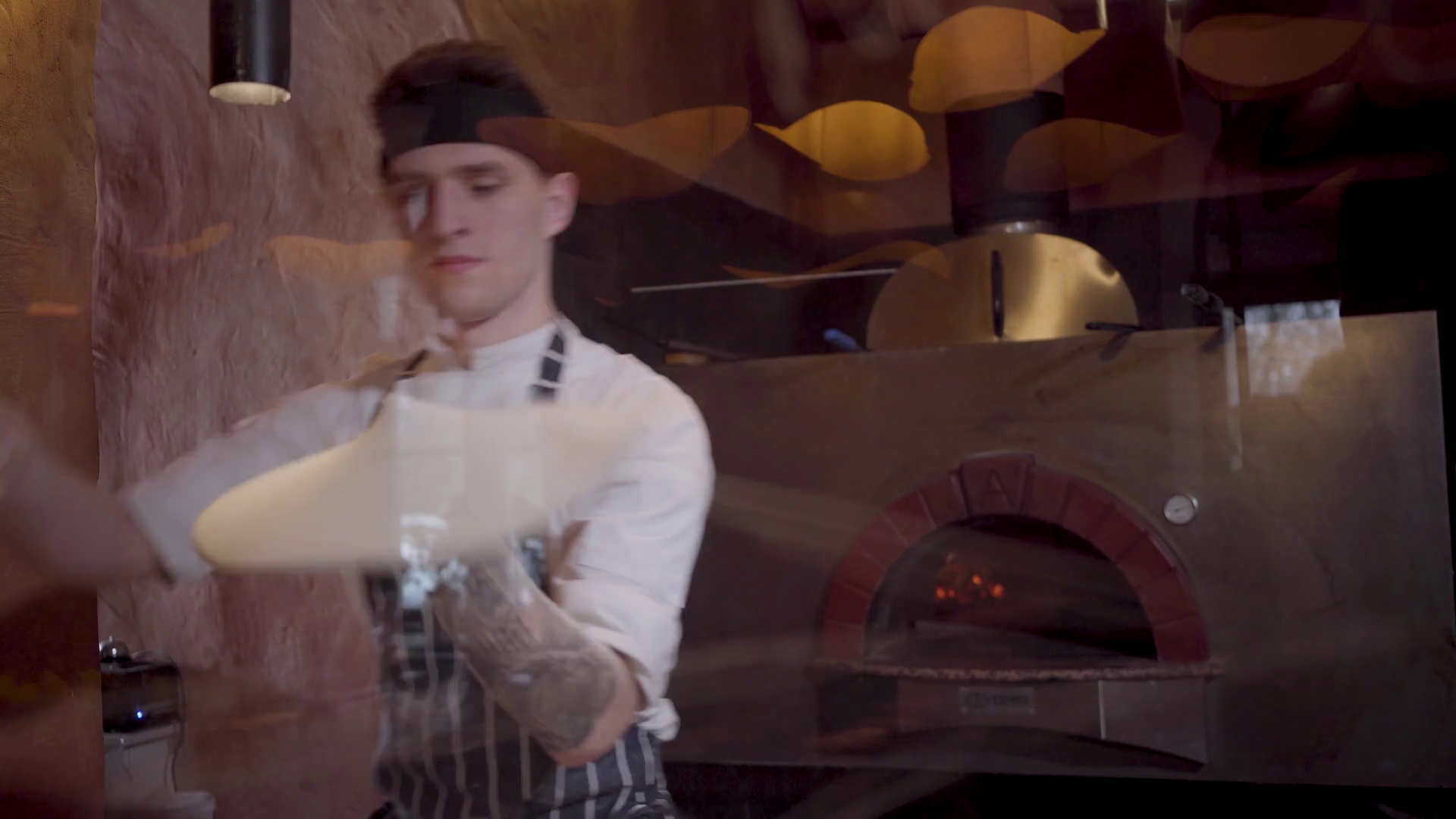 Professional Cook Spinning Throwing Pizza Stock Footage SBV-332903543 ...