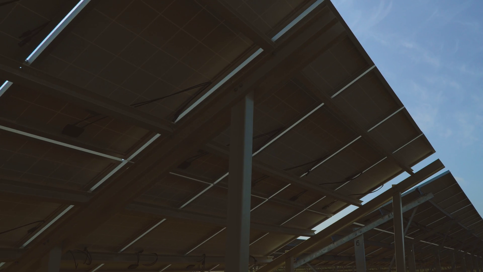 Sun Light Shining Through Solar Panels Stock Footage SBV-328393394 ...