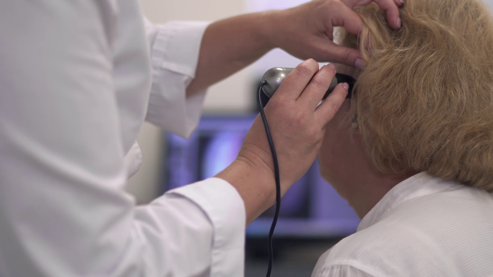 Test Hearing Sensitivity Adult Woman Stock Footage SBV-326163733 ...