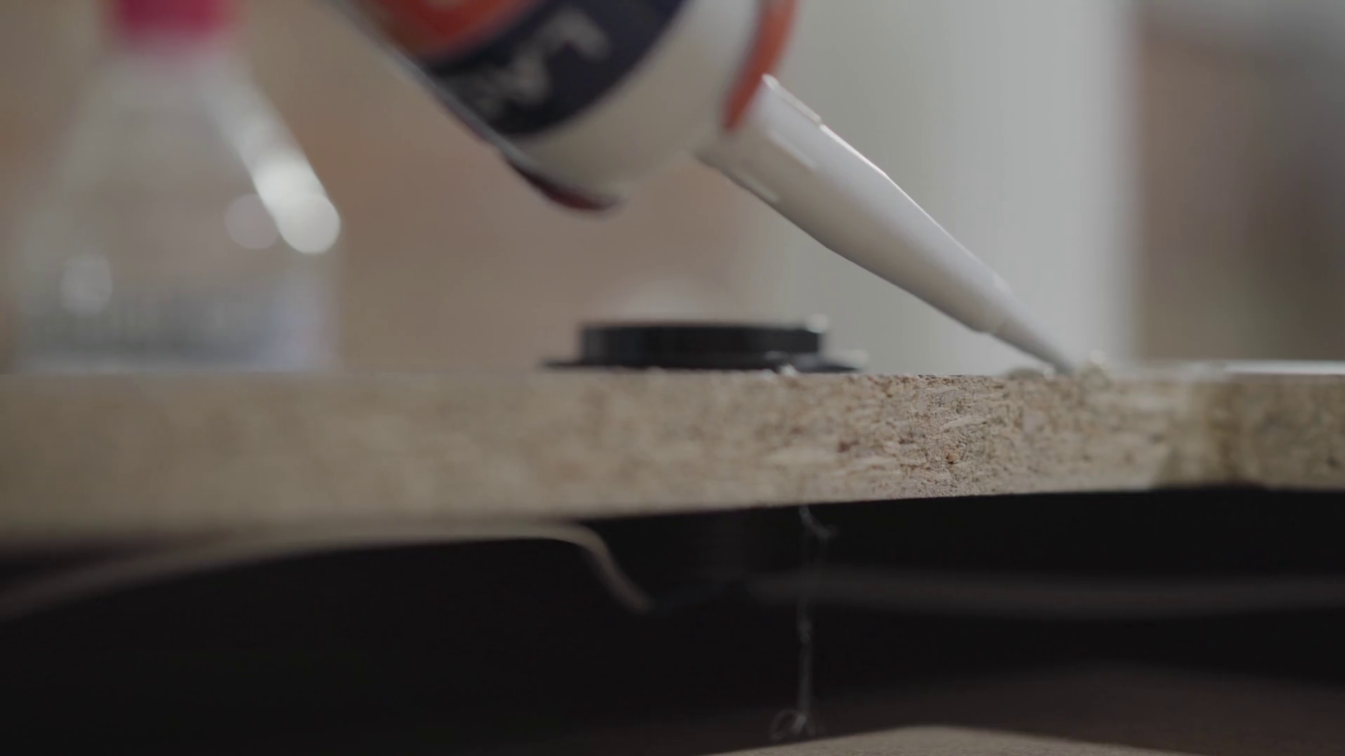 The Worker Putting Silicone Glue On Mdf Stock Footage SBV-334984276 ...