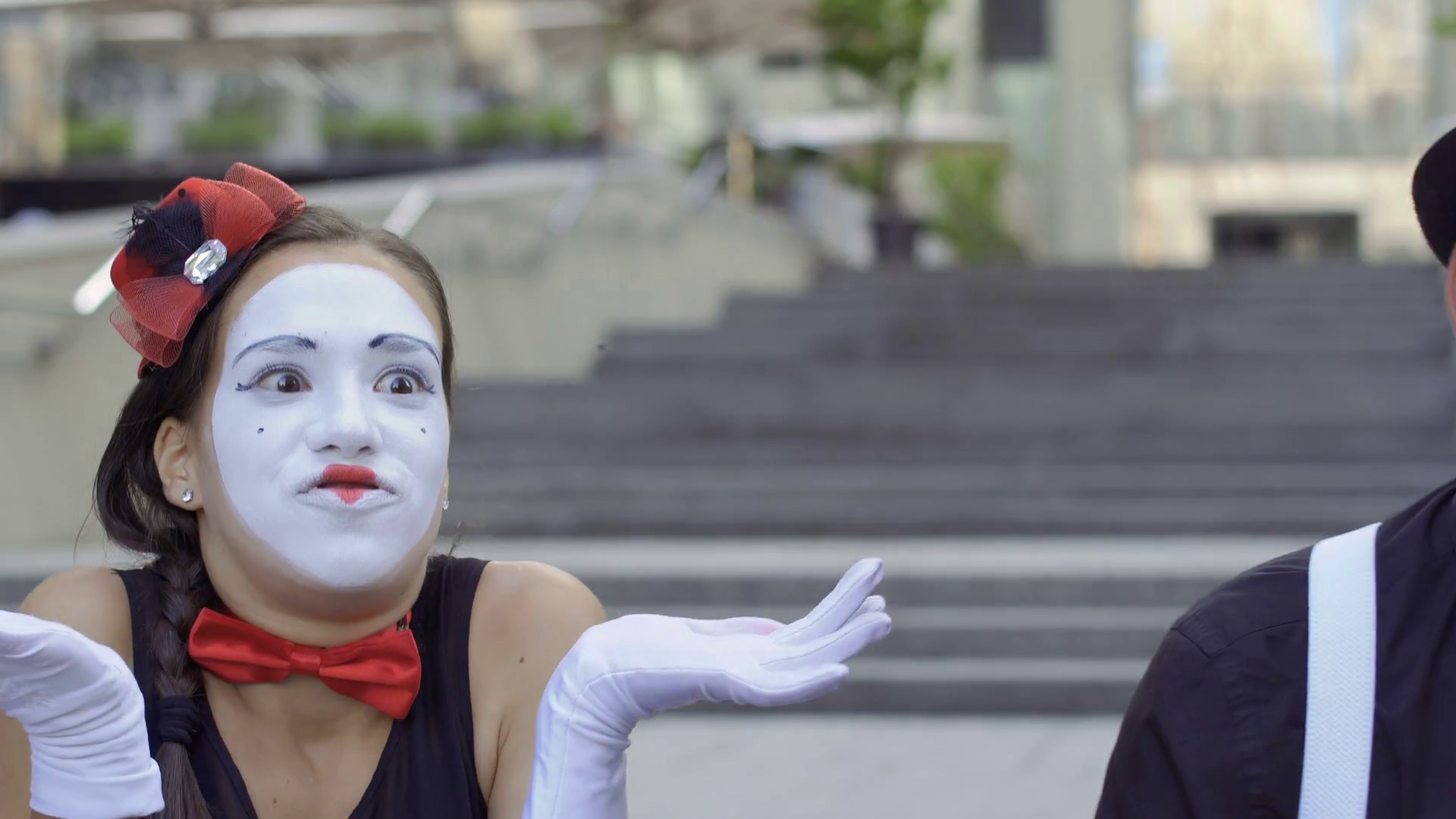 Two funny mimes fooling around on camera Stock Video Footage 00:12 SBV ...