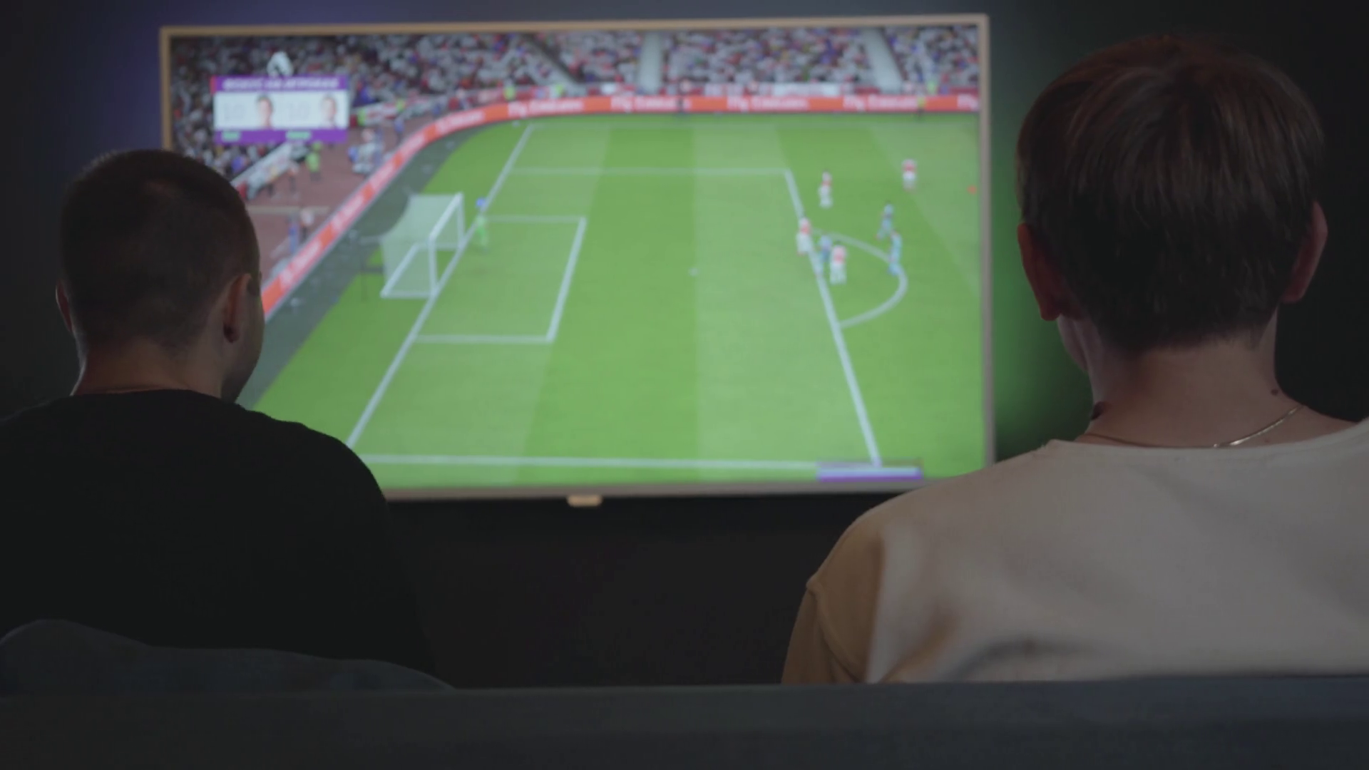 Two Guys Playing Video Game In Gaming Room Stock Footage SBV-336085832 ...