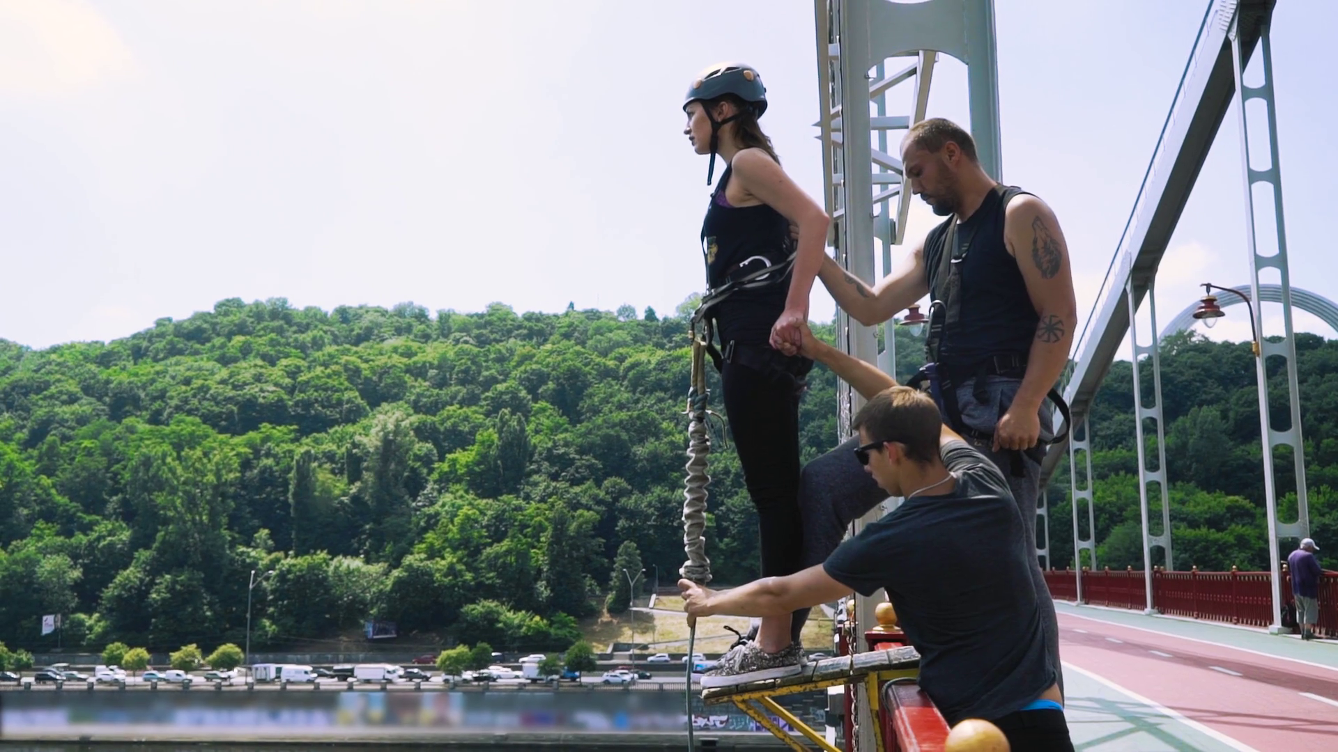 Two Instructors Prepare Girl Jump Stock Footage SBV-325216879 - Storyblocks