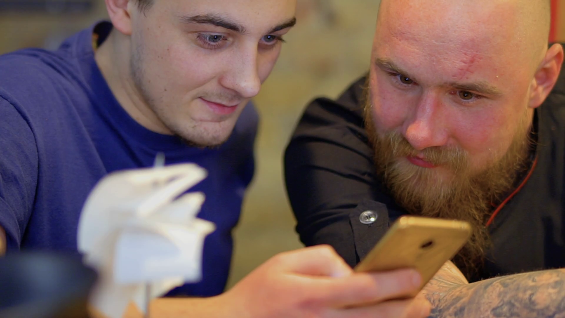 Two Men Looks Video On Phone Stock Footage SBV-321977072 - Storyblocks