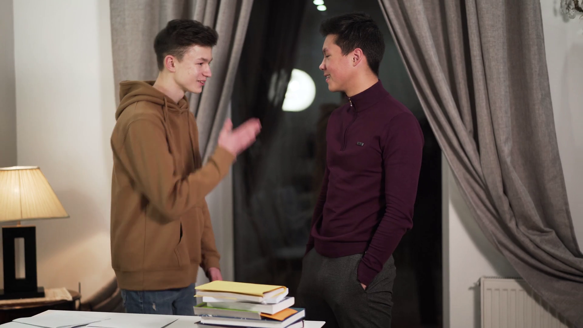 Two Multiracial Boys Arguing In Evening Stock Footage SBV-338112135 ...