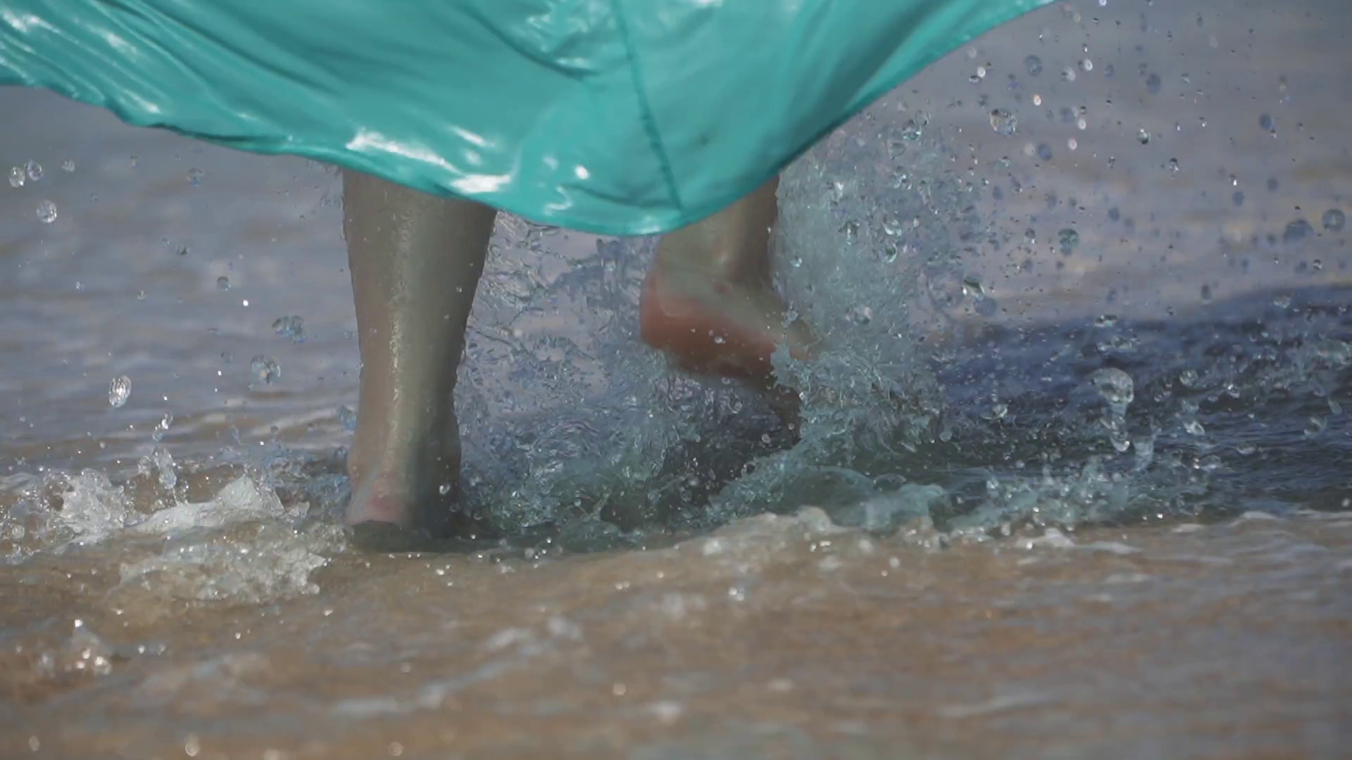 Woman Feet Running On Sea Water Along Shore Stock Footage SBV-330195251 ...