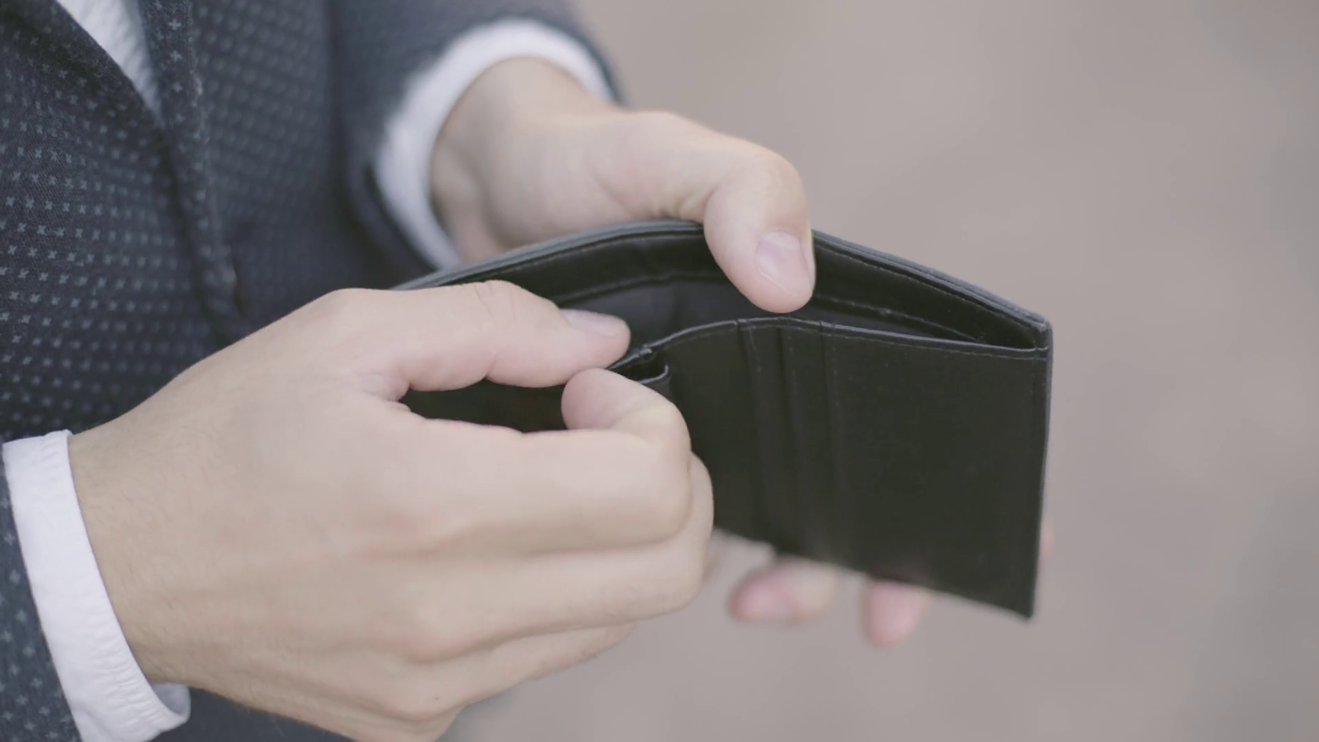 Businessman Checking Wallet Deal Close-up Stock Footage SBV-337526342 ...