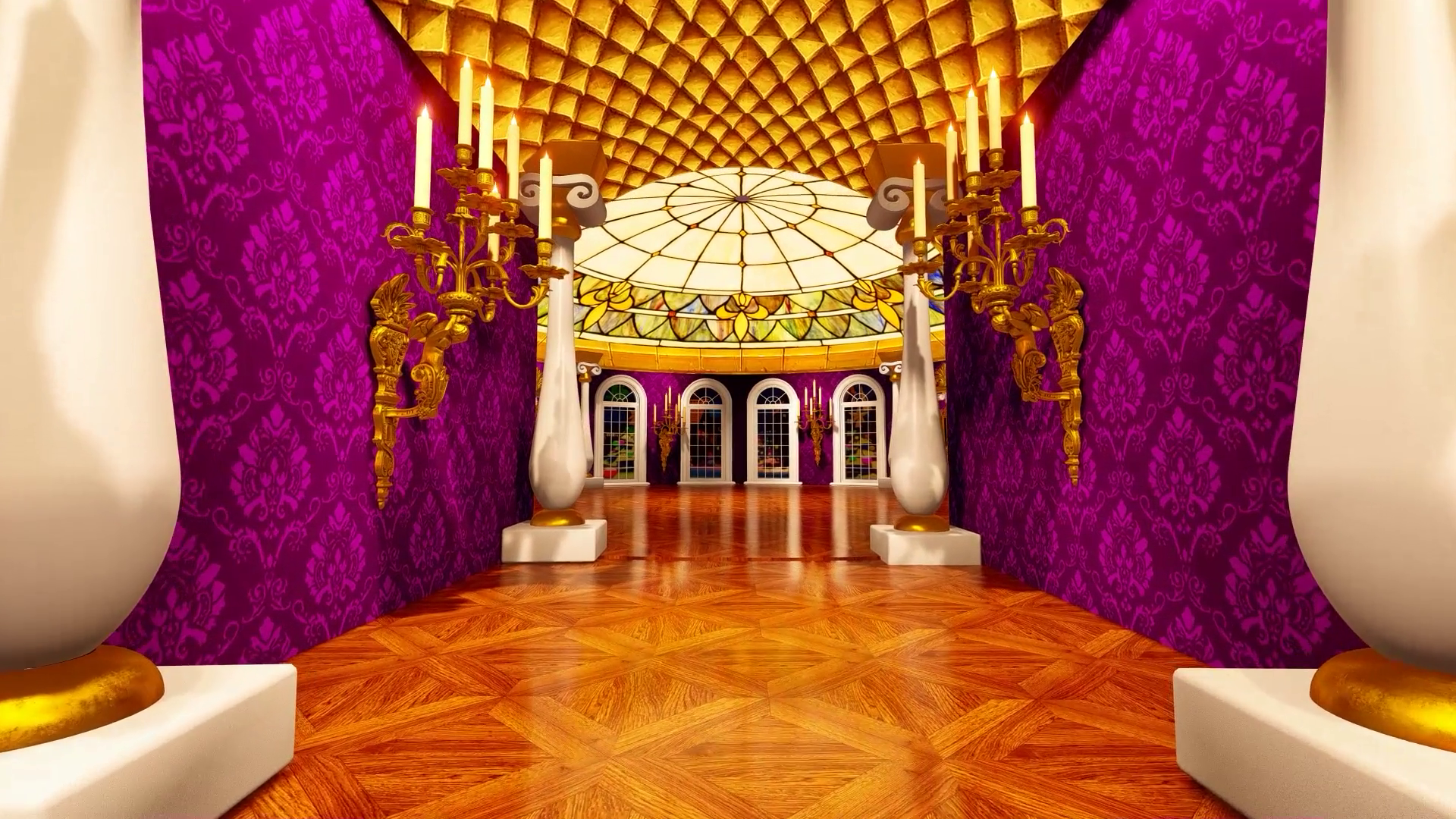 Corridor Of Royal Palace Stock Motion Graphics SBV-353500414 - Storyblocks