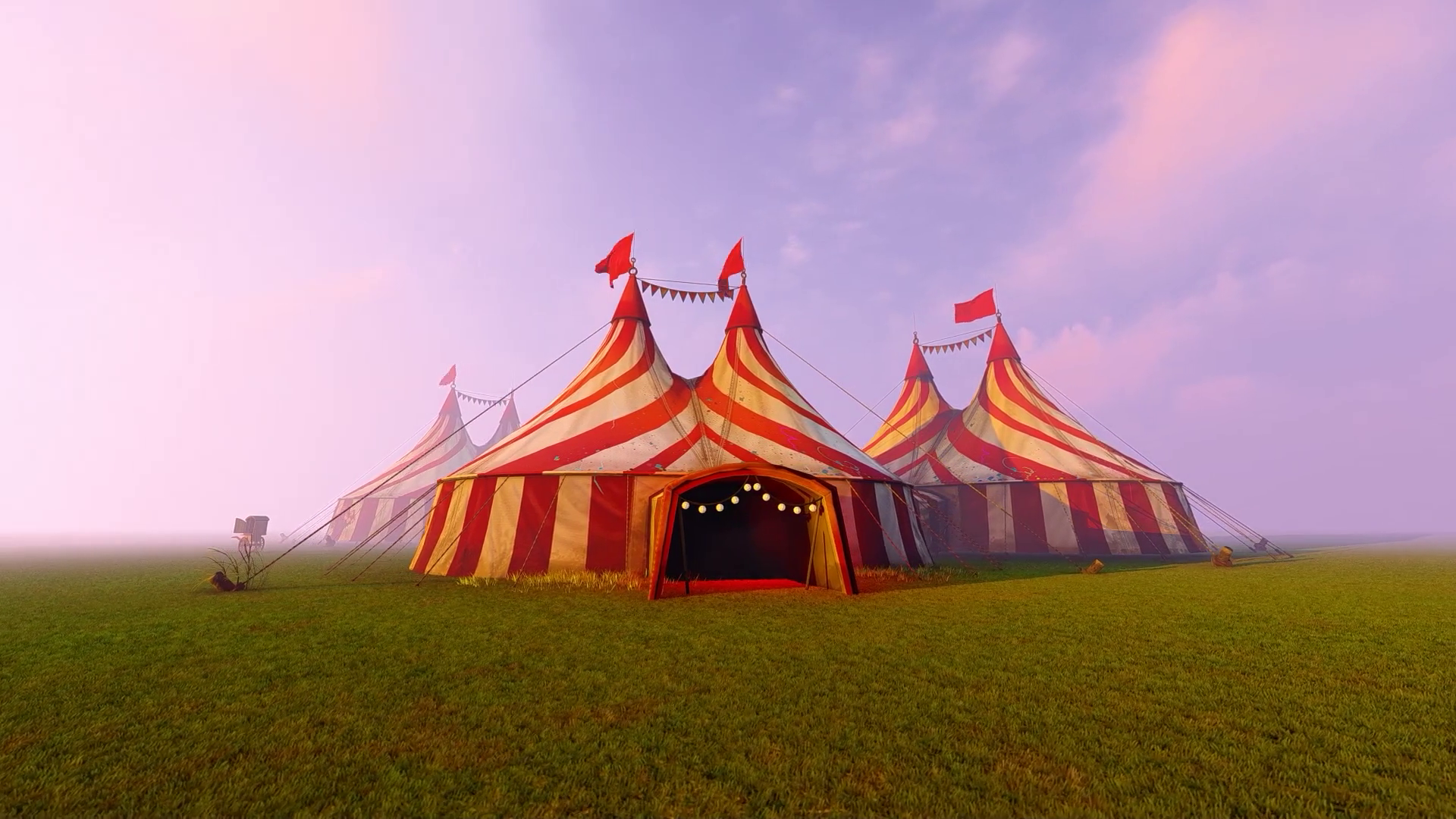 Large Circus Tents Set Up In Field Stock Motion Graphics SBV-353498881 ...