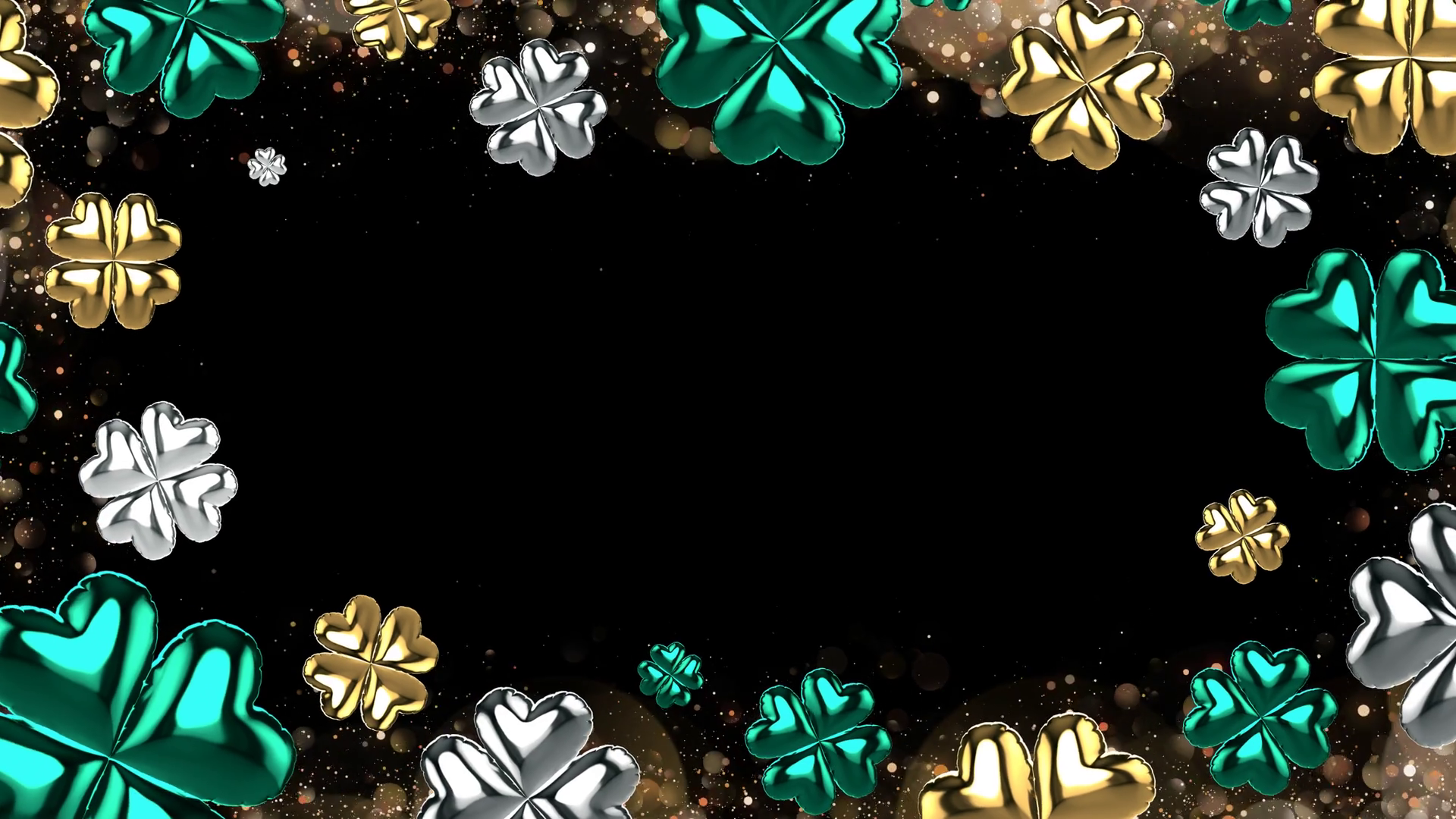 St Patricks Day Frame With Clover Leaf Stock Motion Graphics SBV ...