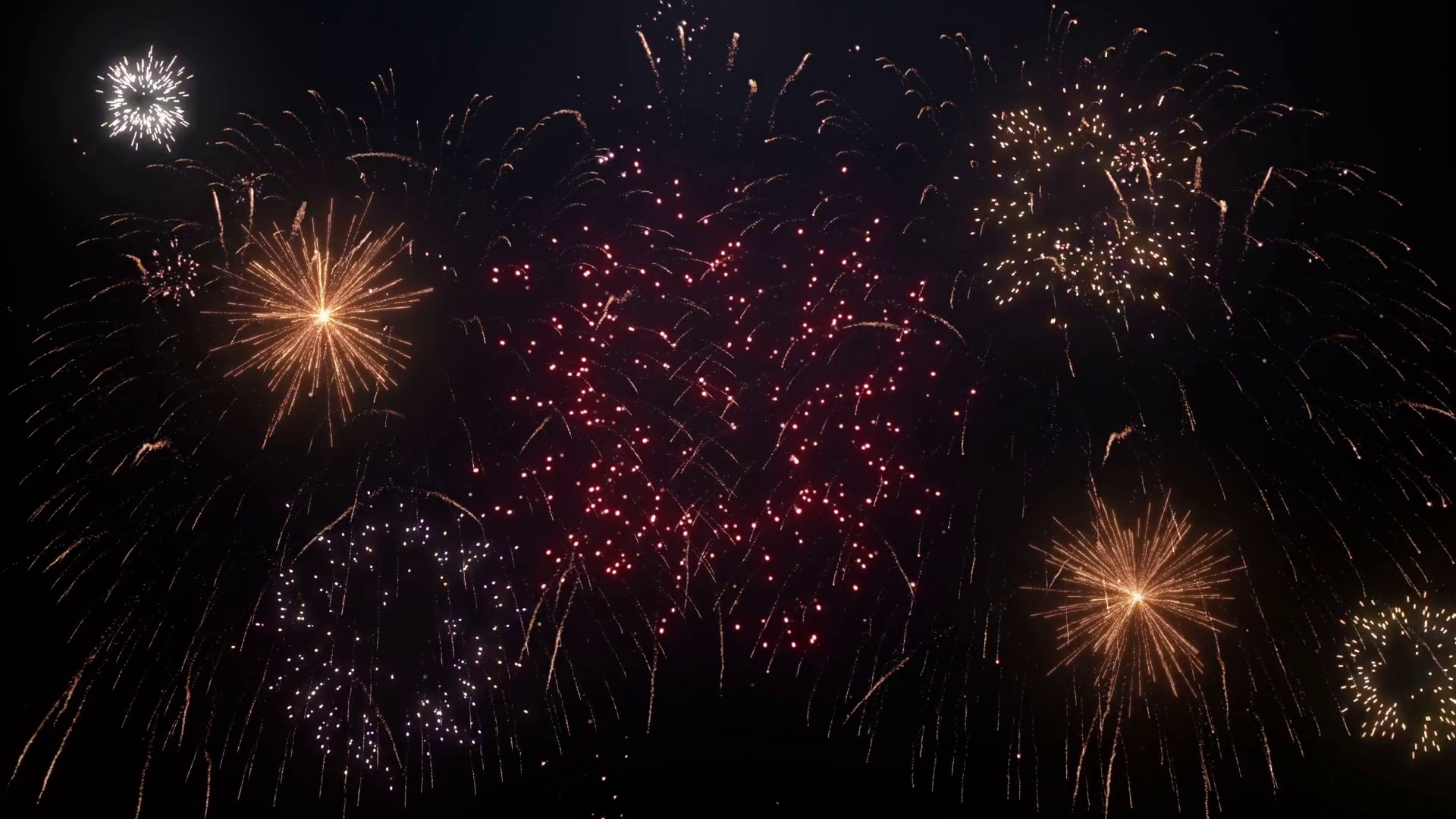 Looped Fireworks Display Background Can Be Stock Motion Graphics SBV ...