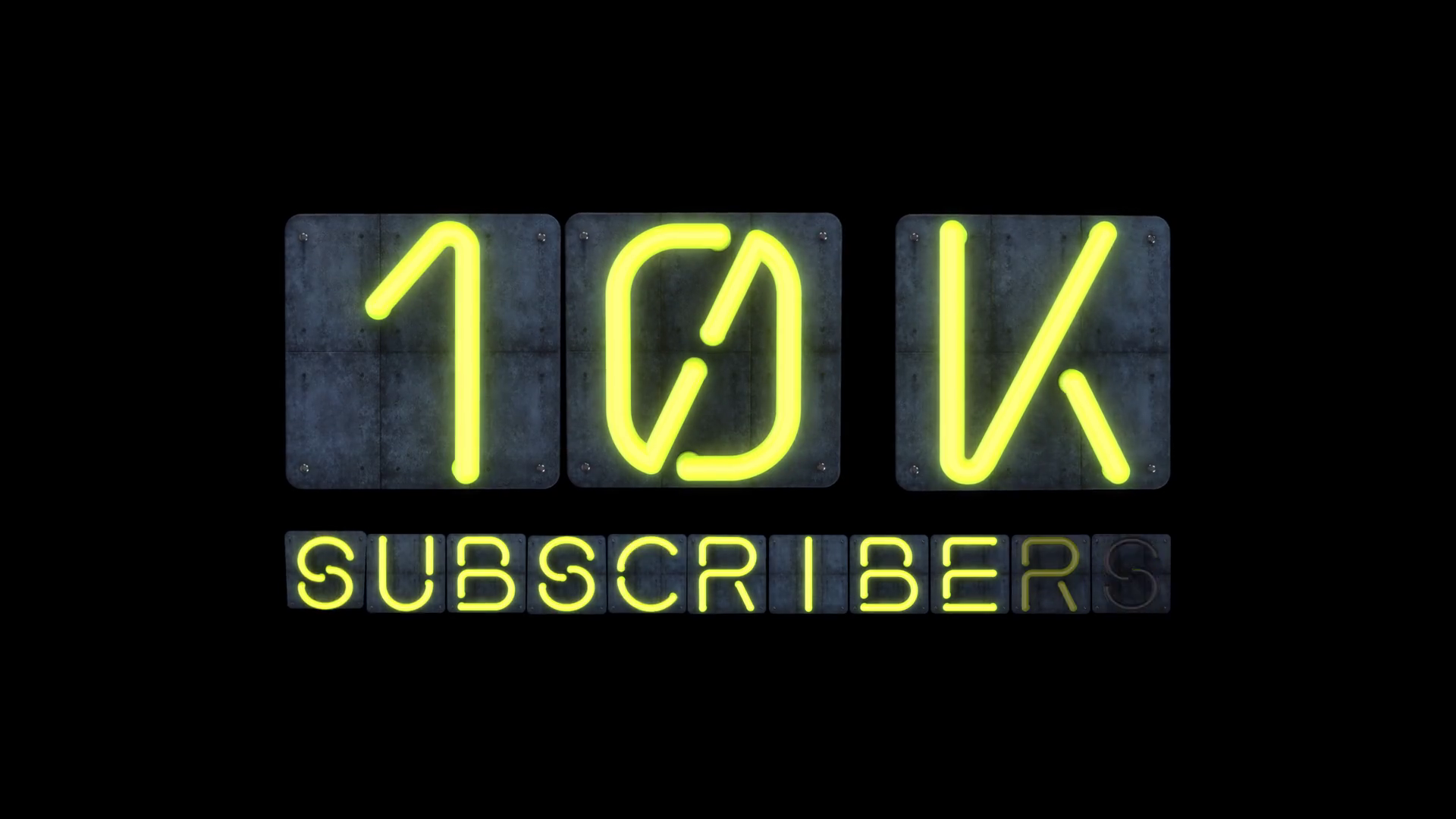 10 K Subscribers Neon Caption Stock Motion Graphics SBV-351932534 ...