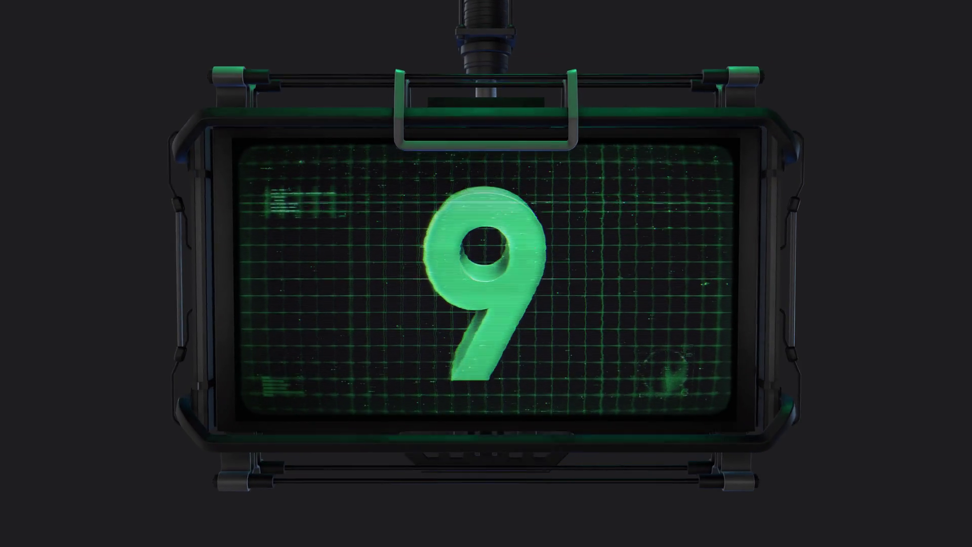 3d Digital Screen Countdown Number 9 With Stock Motion Graphics SBV ...