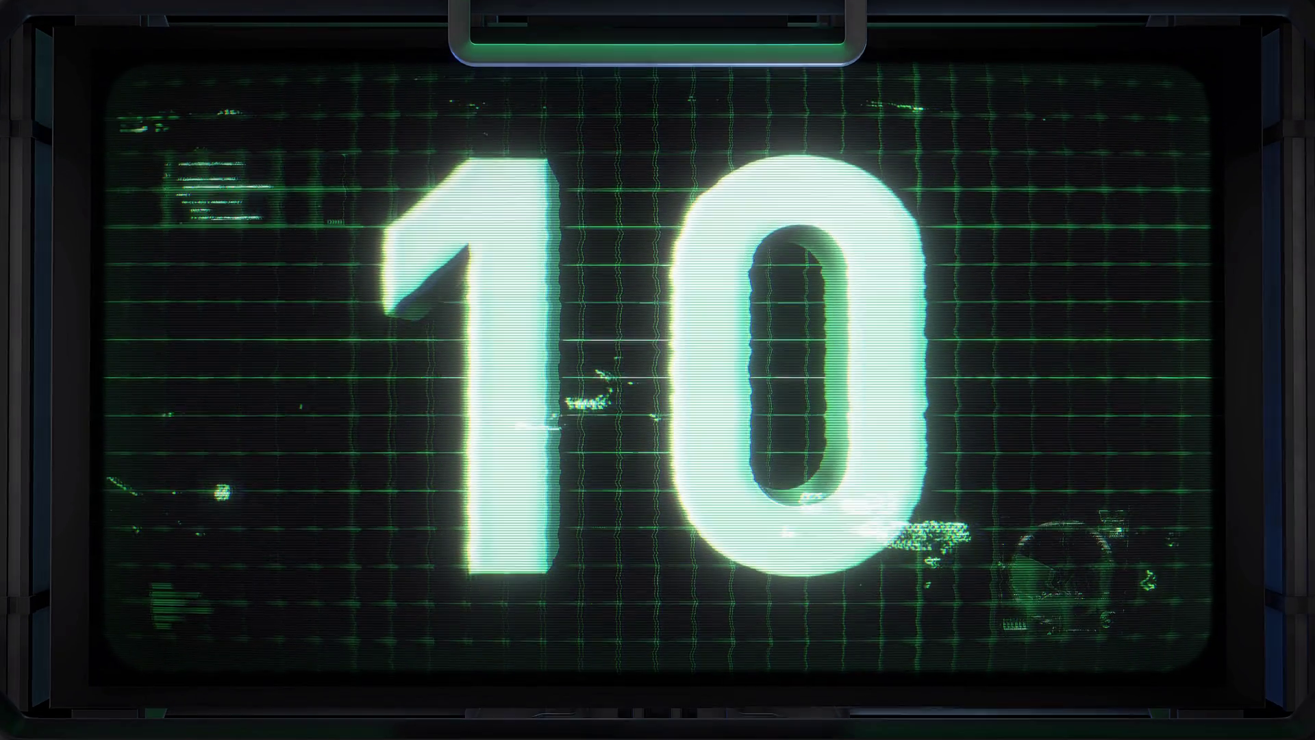 3d Sci Fi Digital Countdown Screen Number 10 Stock Motion Graphics SBV ...