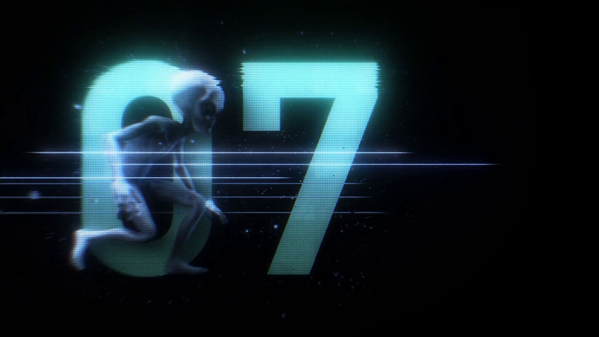 Alien Glitch Countdown Number 07 Stock Motion Graphics SBV-351946381 ...