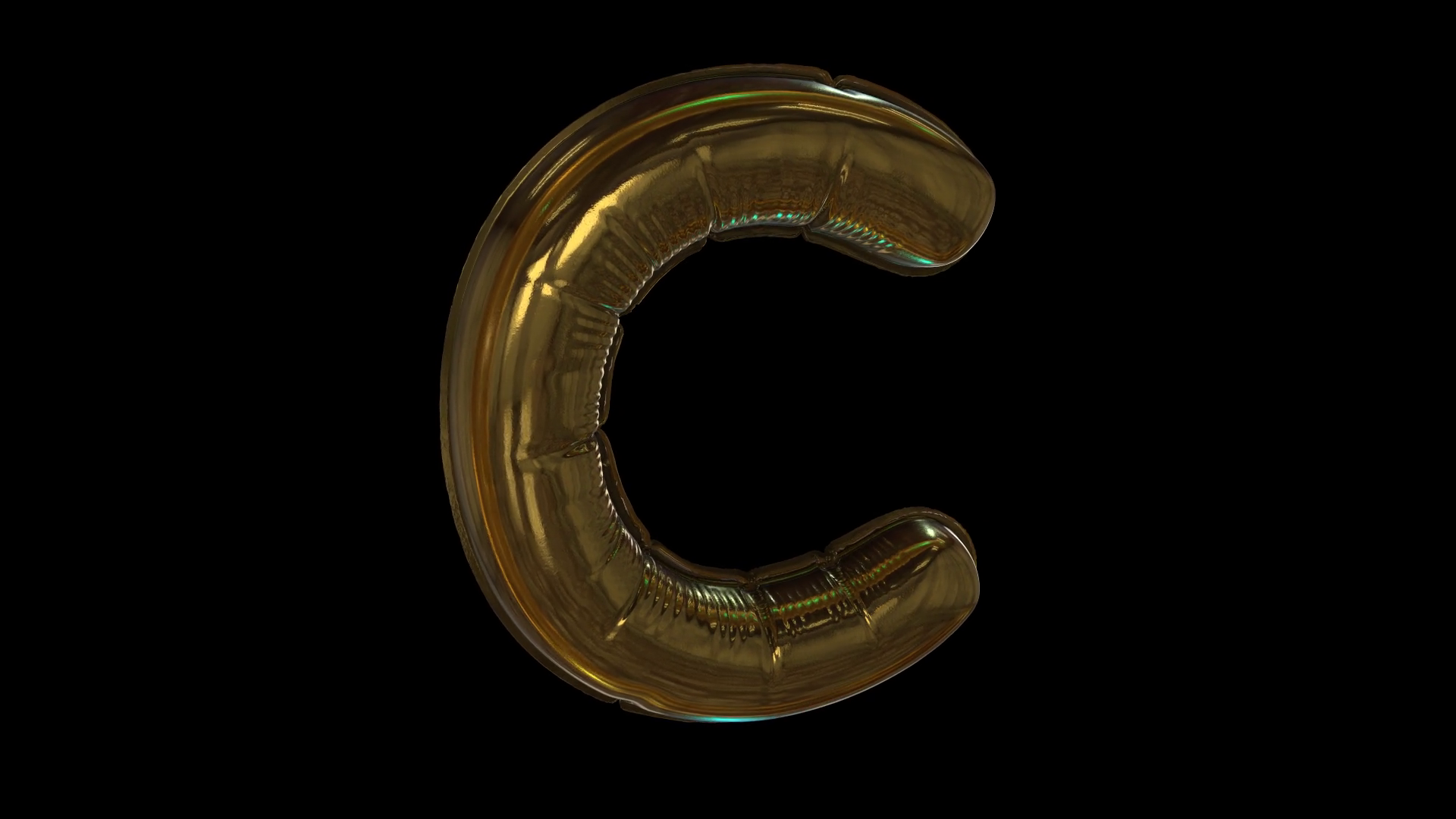 Golden Balloon Letter C Stock Motion Graphics SBV-351932701 - Storyblocks