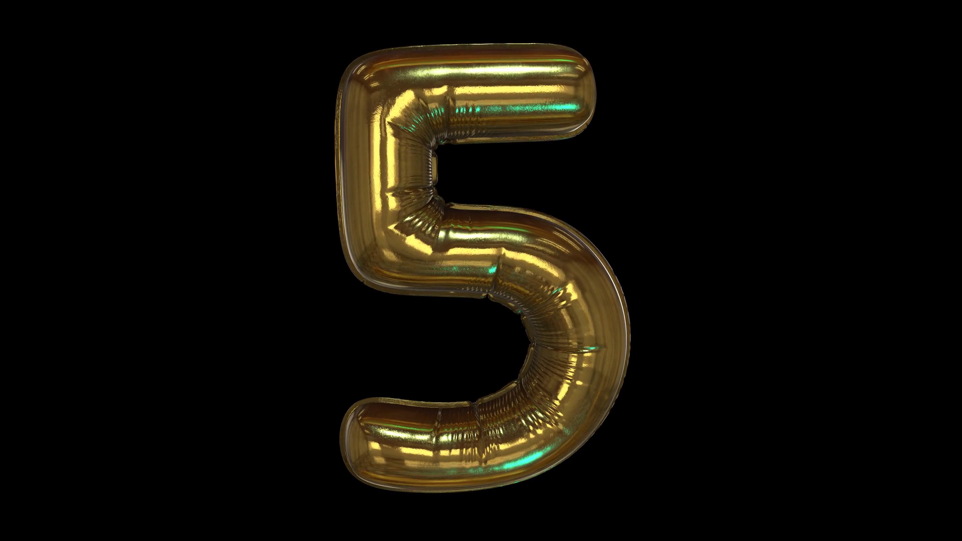 Golden Balloon Number 5 Stock Motion Graphics SBV-351932757 - Storyblocks