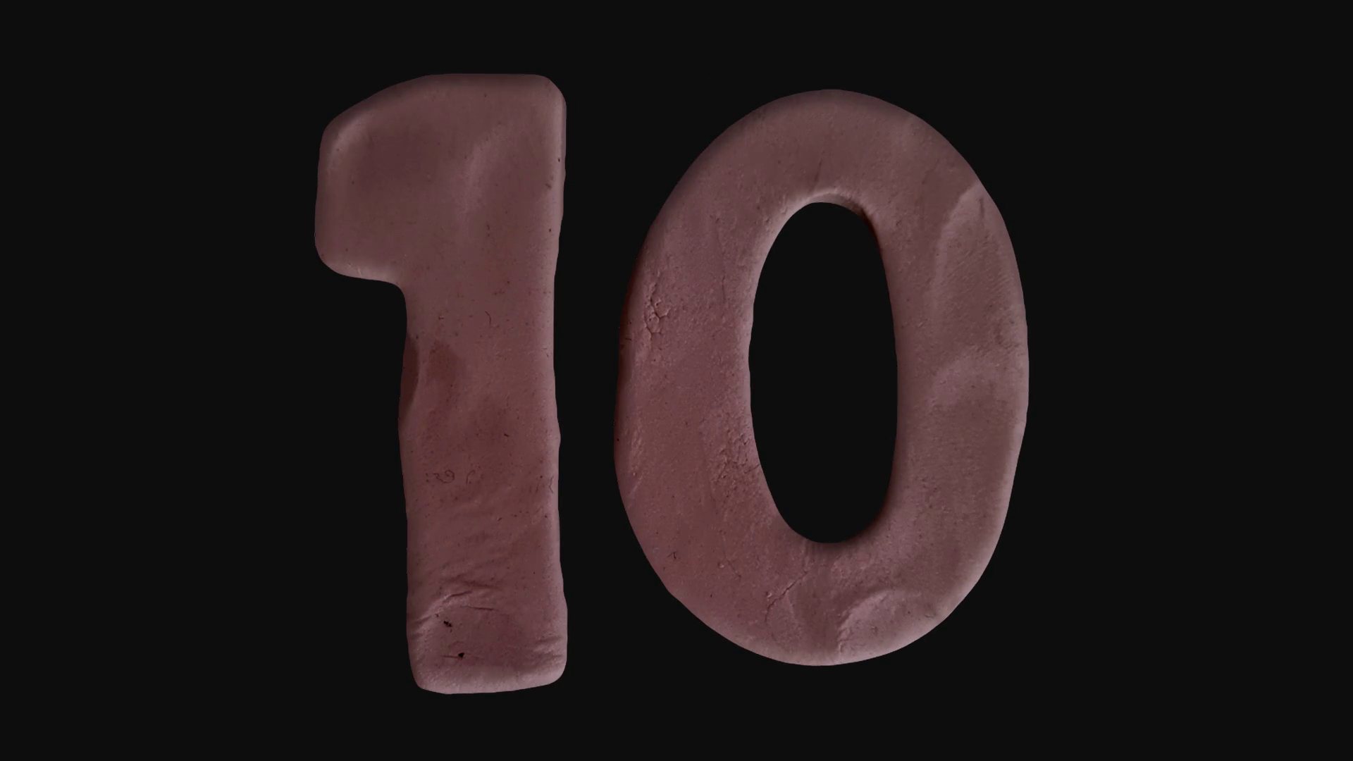 Clay Number 10 On Alpha Stock Motion Graphics SBV-351999537 - Storyblocks