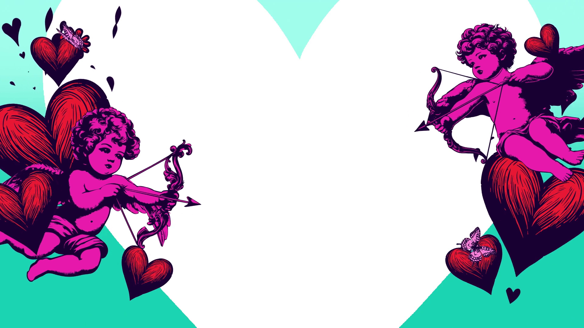 Cupid Love Hearts Holding Frame Stock Motion Graphics SBV-351928288 ...