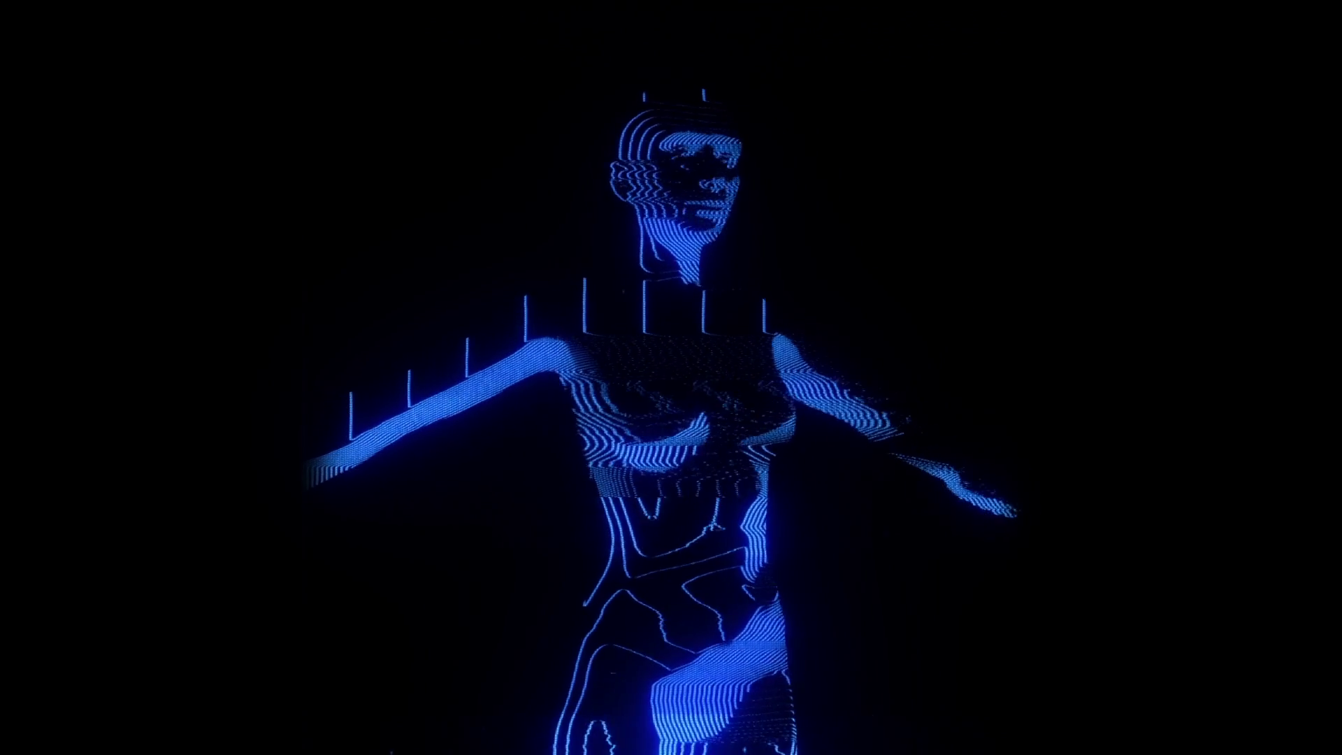 Female Torso Digital Blue Modulation Stock Motion Graphics SBV ...